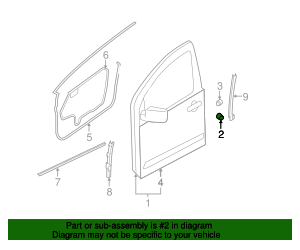 1987-2024 Nissan Door Shell Bumper 80872-1HD0A | Parts for Nissans