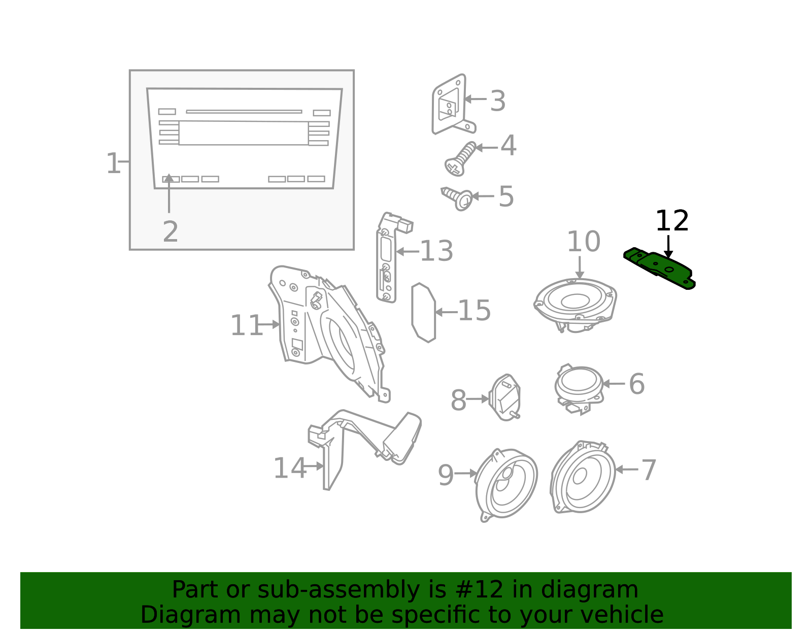 2010-2014 Subaru Legacy Woofer Bracket 86313AJ110 | QuirkParts