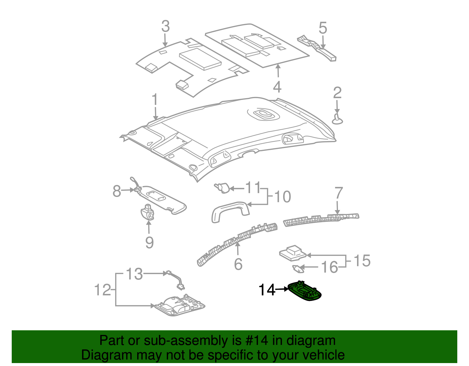 81240-68010-A0 - Dome Lamp - 2004-2005 Toyota Prius | OEMGenuineParts.com