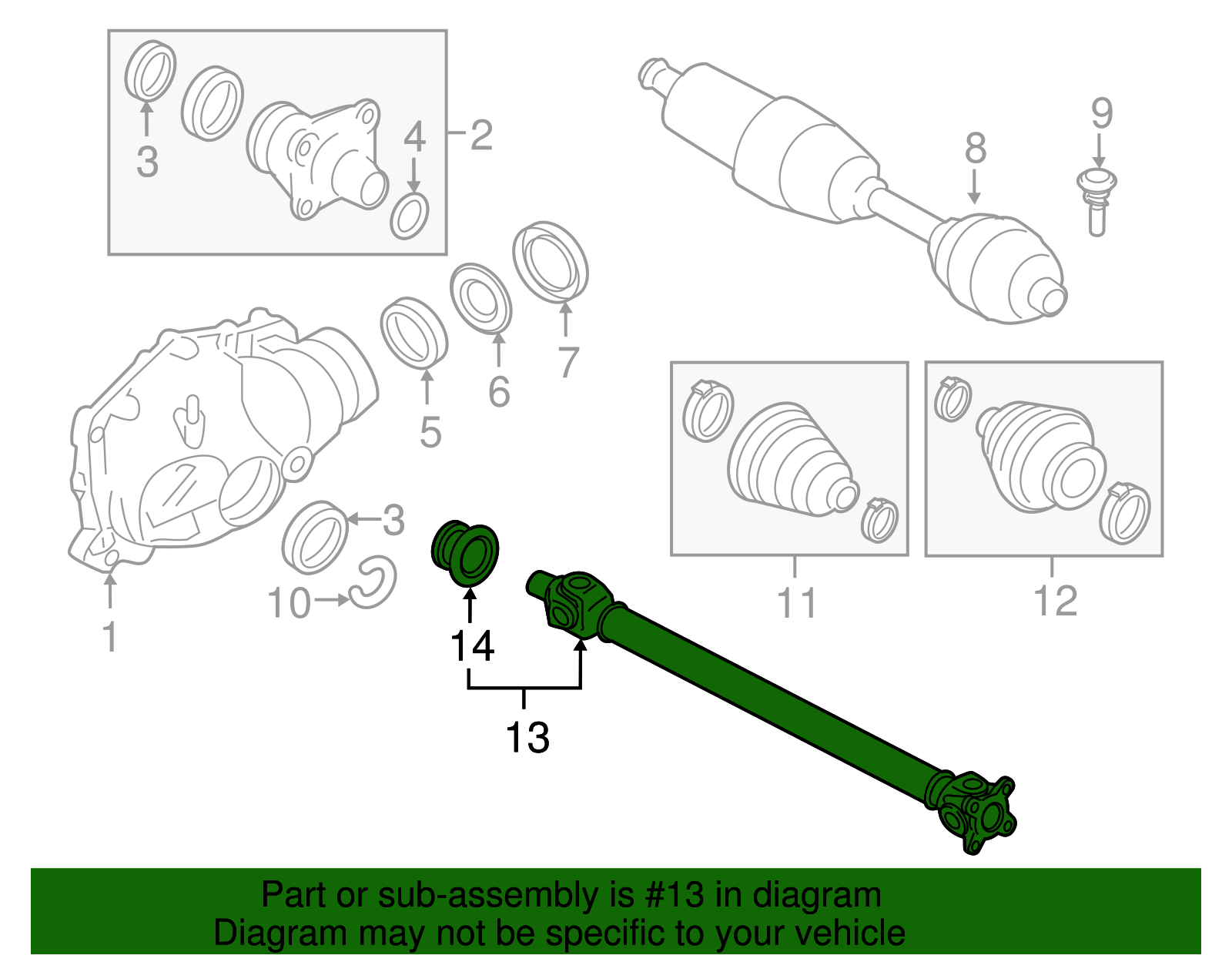 26209425909 - 2007-2018 BMW Drive Shaft (26-20-9-425-909) | BMW of ...