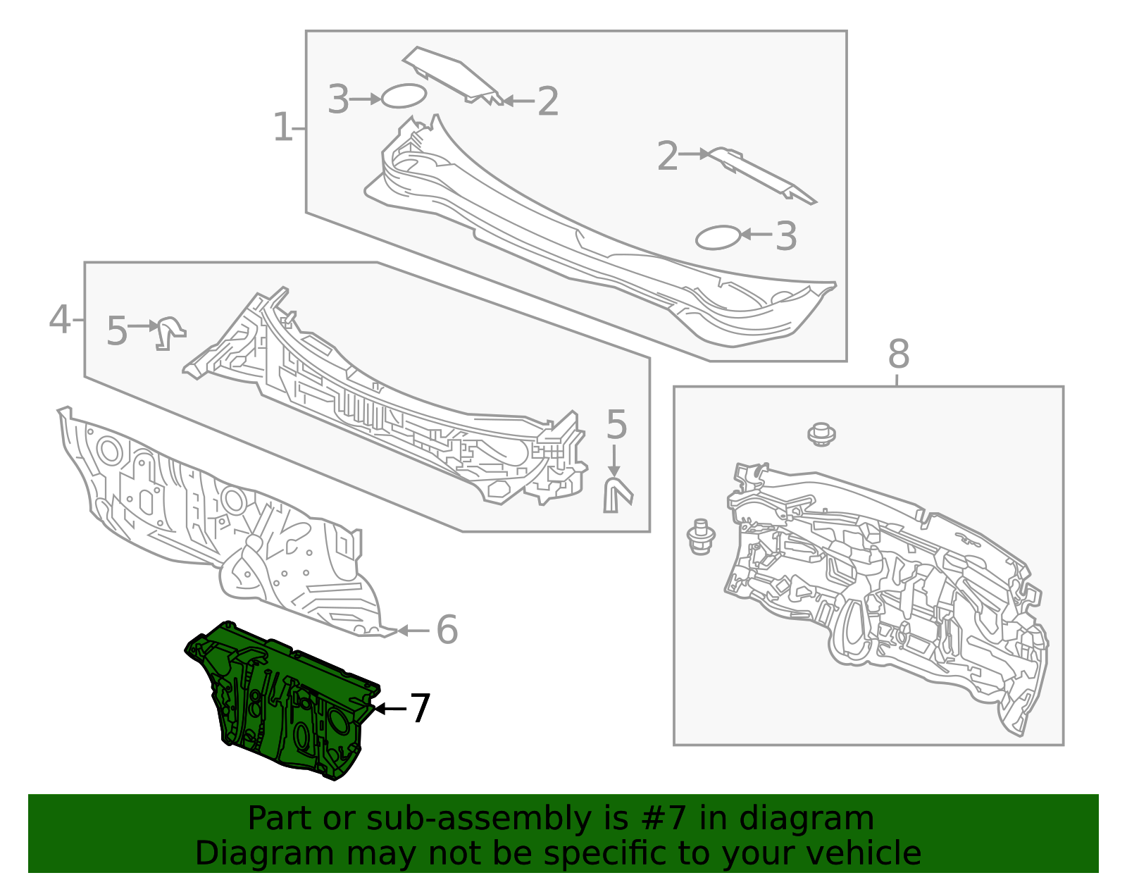 74251-TZ5-A01 - 2016-2025 Honda - Insulator Dashboard (Lower/Outer ...