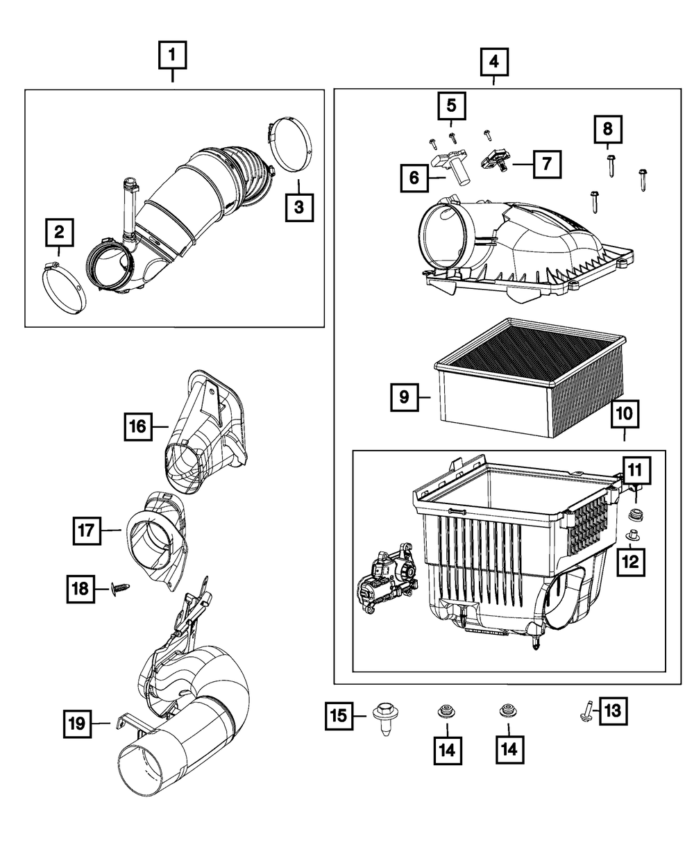 2013-2018 Ram Air Inlet Duct 68139888AB | Prestige CDJR Parts