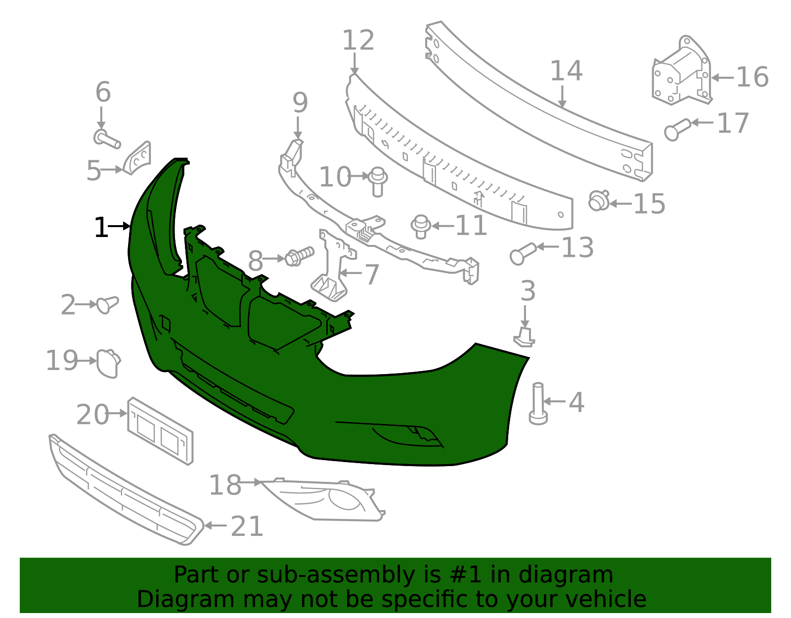 2016-2018 Nissan Altima Bumper Cover 62022-9HS0H | QuirkParts