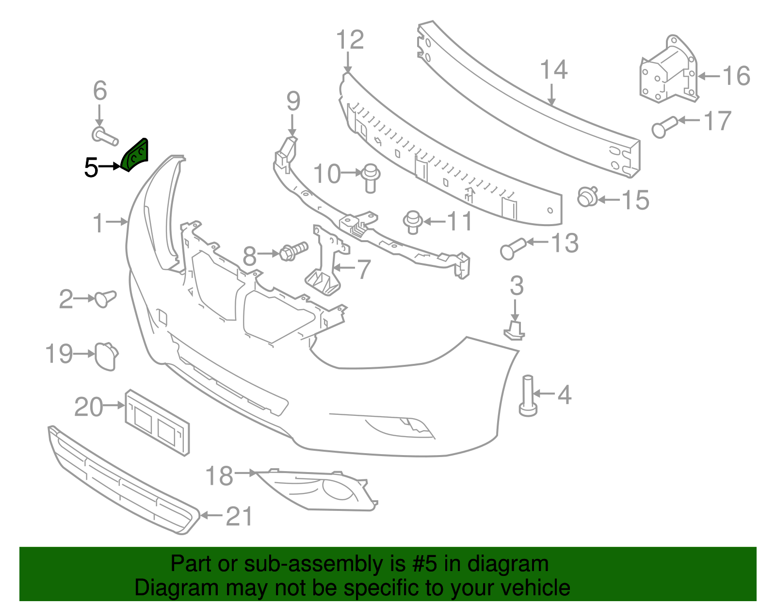2016-2018 Nissan Altima Side Bracket 62221-9HS0A | Nissan RVA