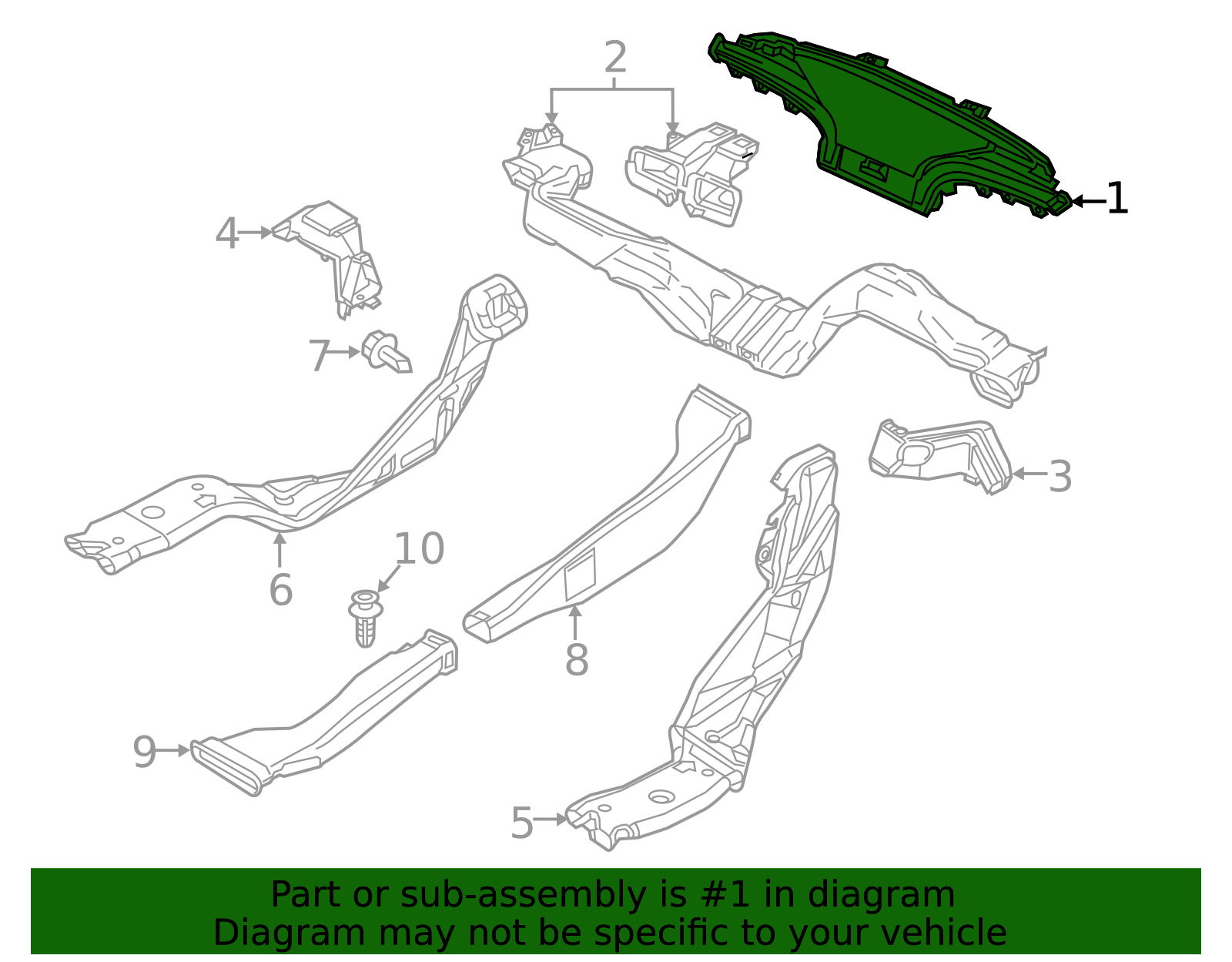 2014-2016 Mazda 6 | Defroster Nozzle | GHP9-60-120C | Mazda Online Parts