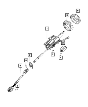 68709114AB - Steering Column 2018-2026 Jeep | The Official Mopar eStore