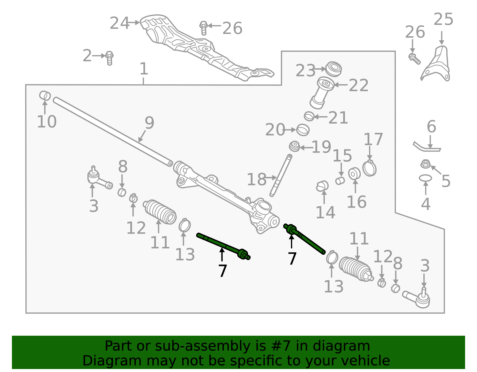 Genuine Inner Tie Rod for 2019-2021 Hyundai Veloster | Part# 56540 ...