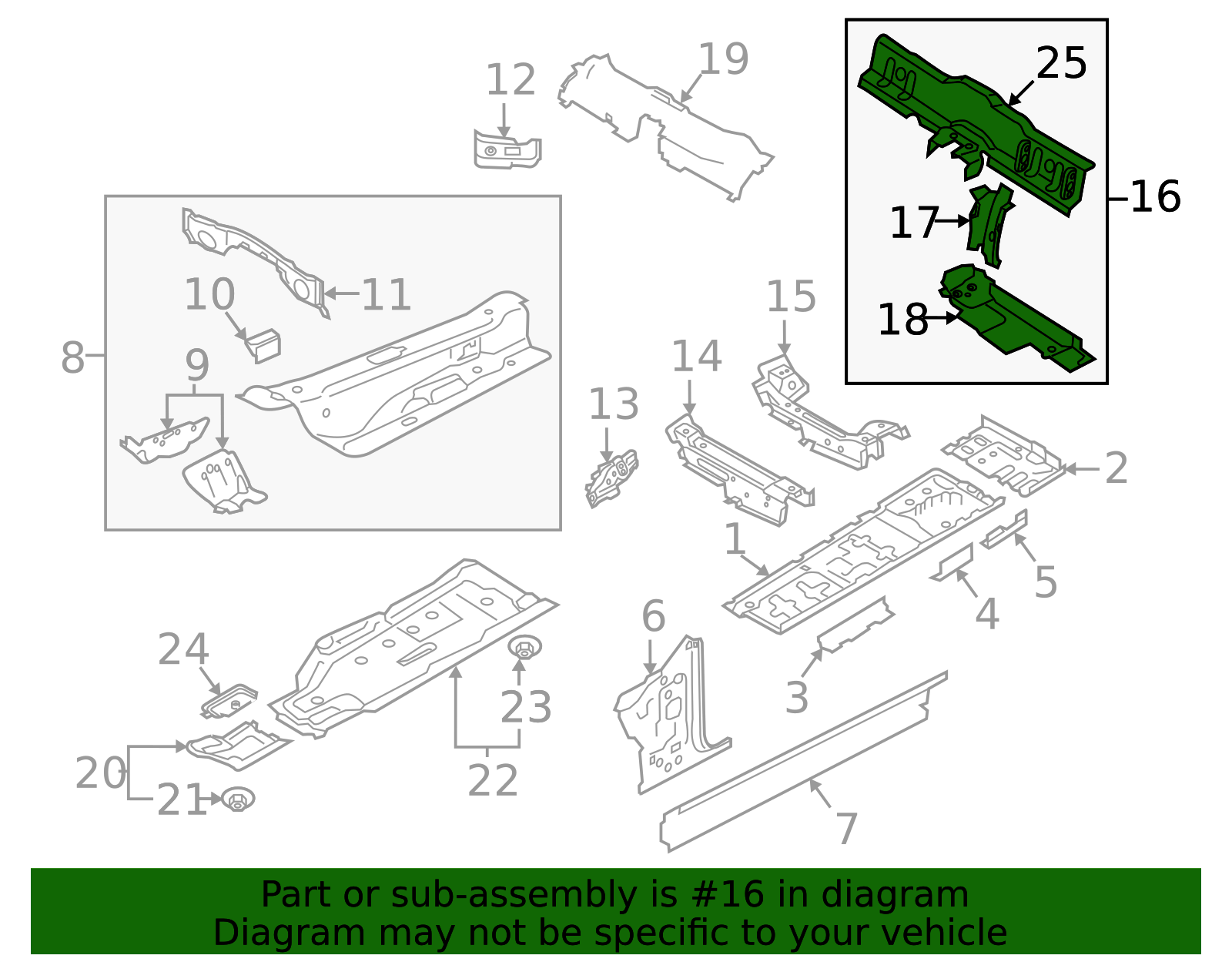 8W6-803-535 - Rear Cross-Member 2018-2025 Audi | Audi OEM Parts Guy