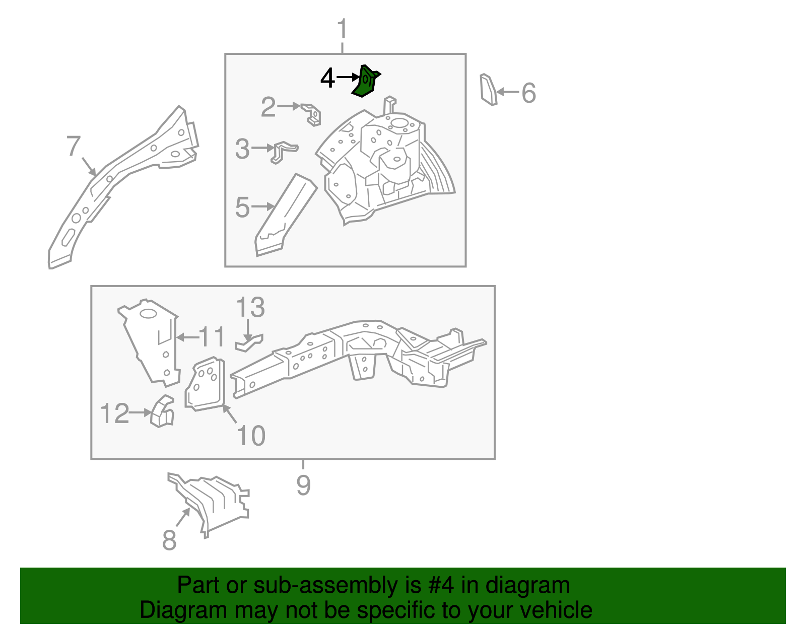 60715-T0G-A00ZZ - Bulkhead L Front Shock Absorber Extension (Front ...