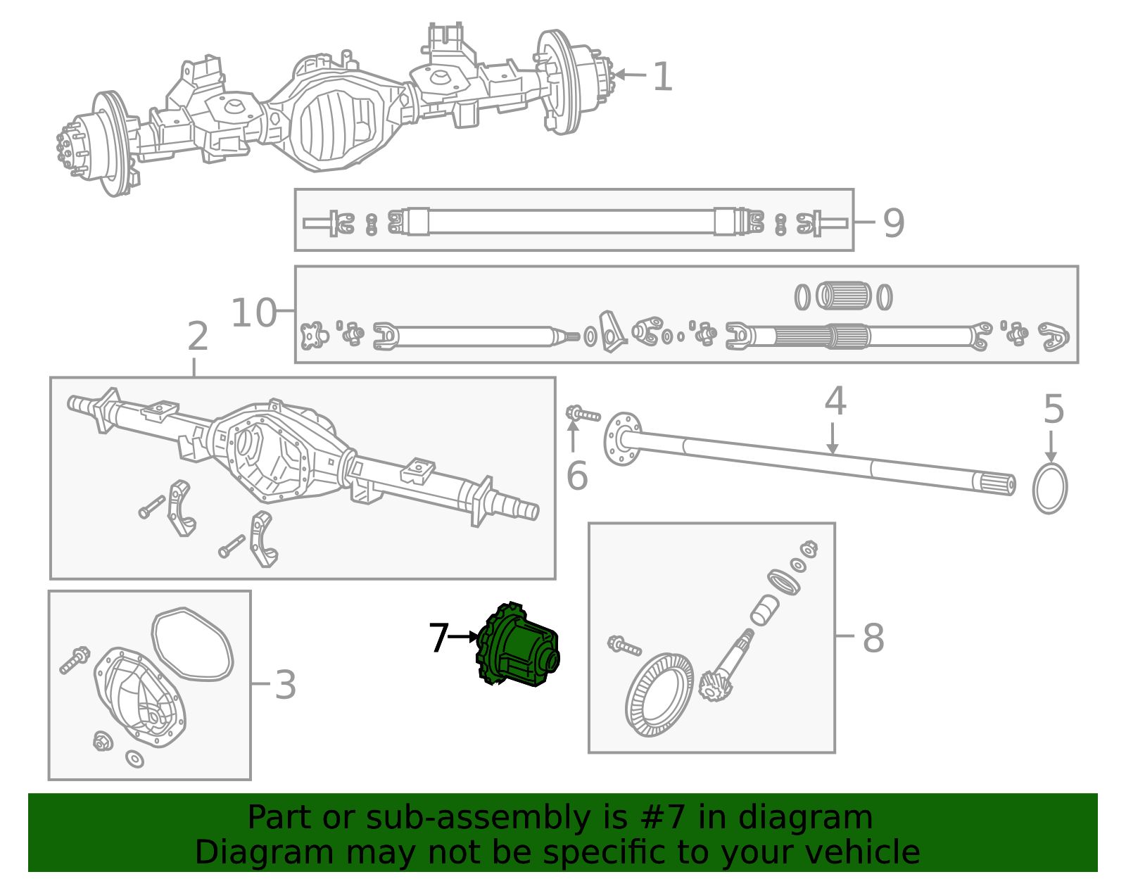 68455342AA - Rear Axle Differential - 2019 2020 Ram 3500 | Mopar Parts ...