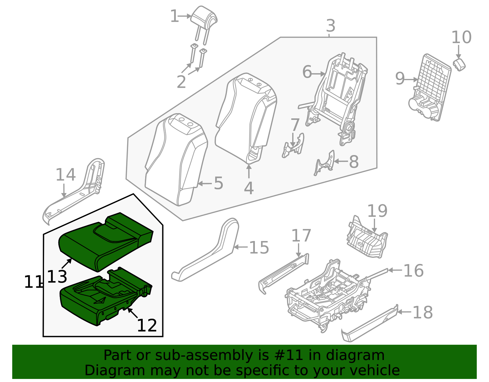 2022-2024 Kia Carnival Cushion Assembly 89K10-R0040KXJ | QuirkParts