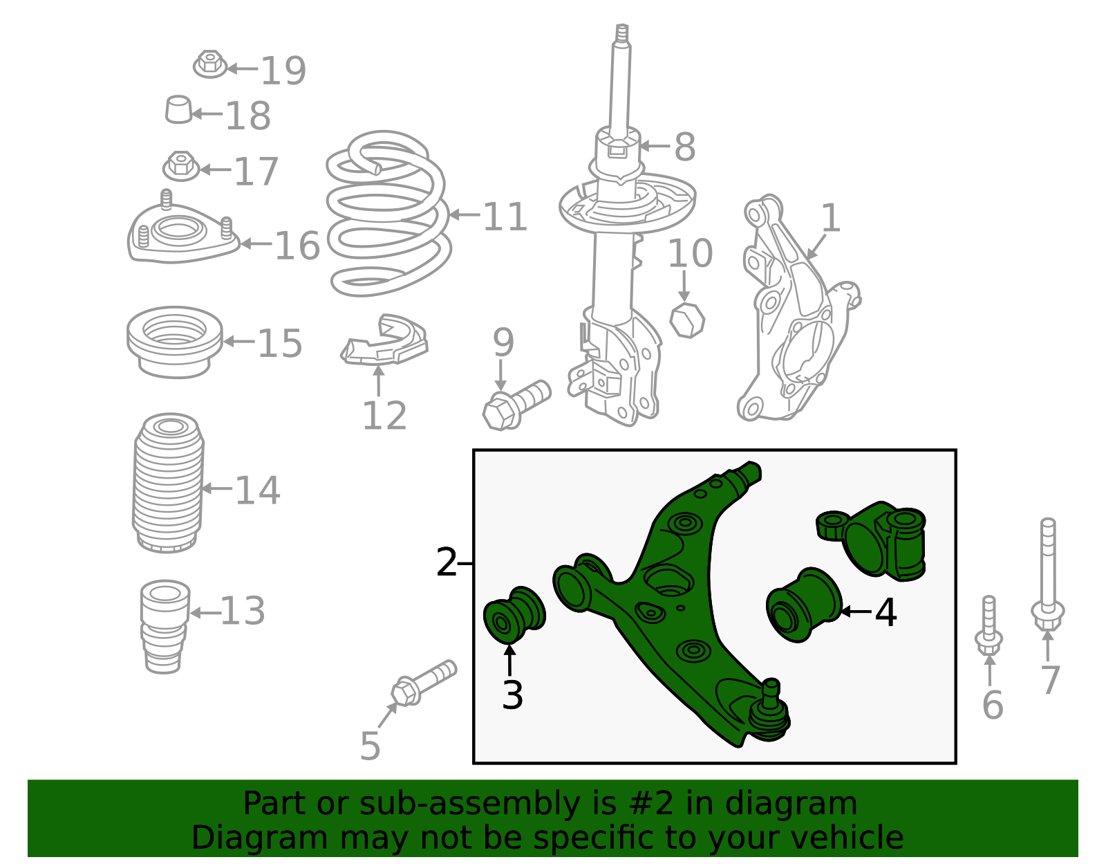 B60S-34-350H - Lower Control Arm 2014-2018 Mazda 3 | Mazda Wholesale ...