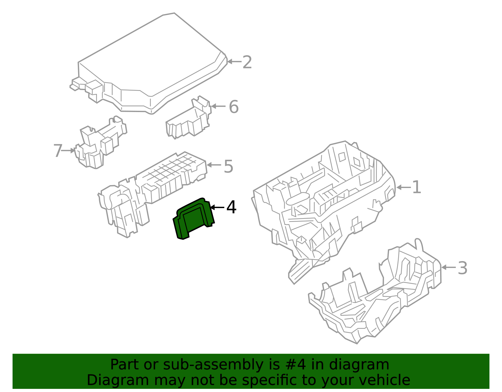 82661-12330 - Fuse And Relay Center Cover 2014-2019 Toyota Corolla ...