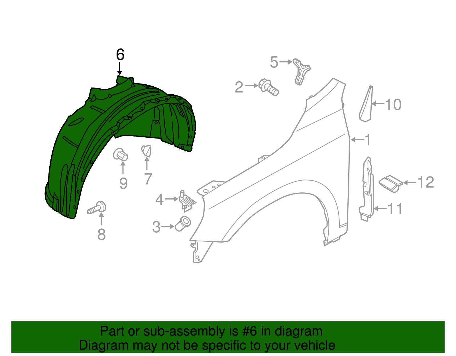 31497104 - Fender Liner - 2016-2018 Volvo | Volvo OEM Parts Direct