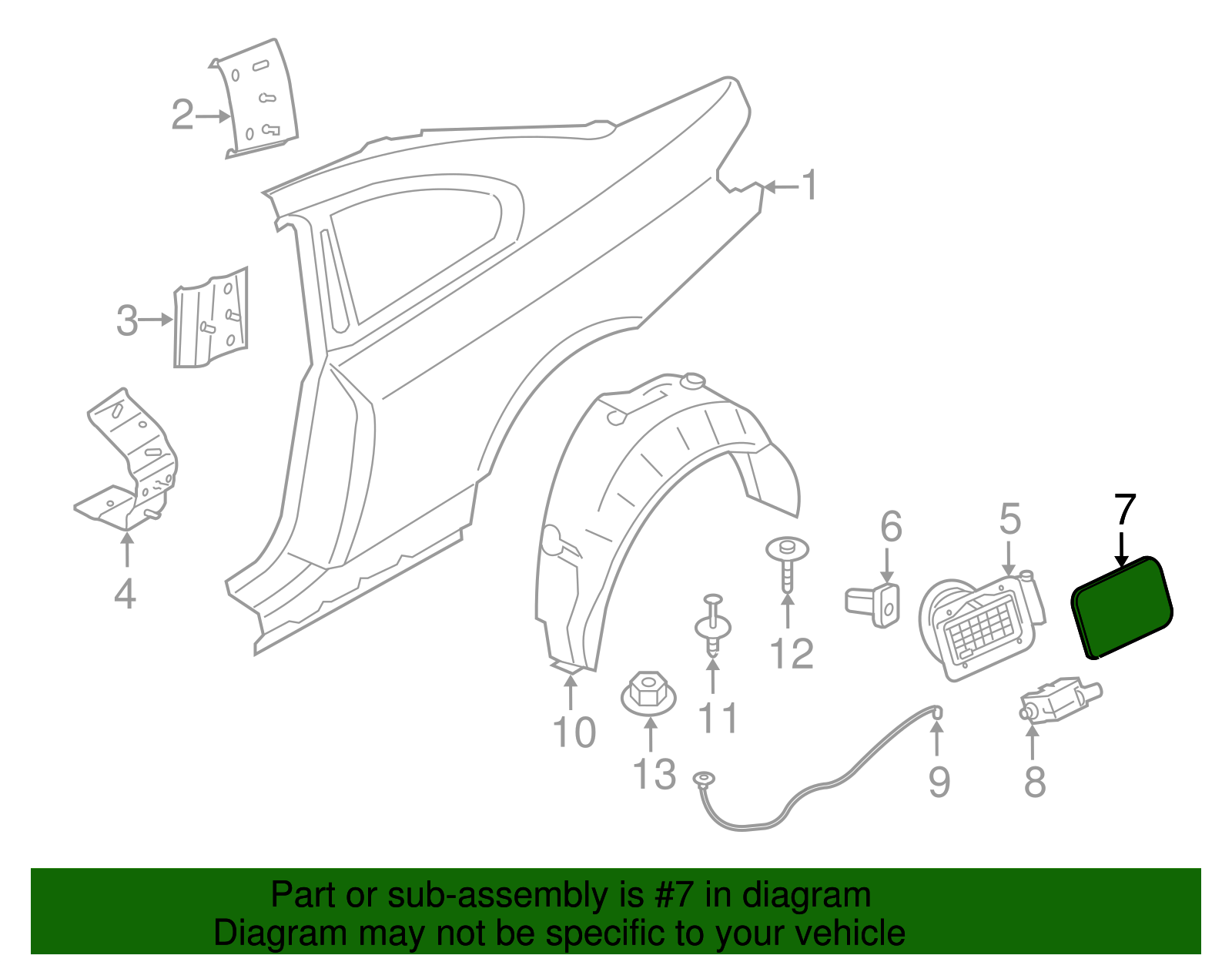 51177286001 - 2014-2020 BMW Fuel Door (51-17-7-286-001) | BMW of South ...