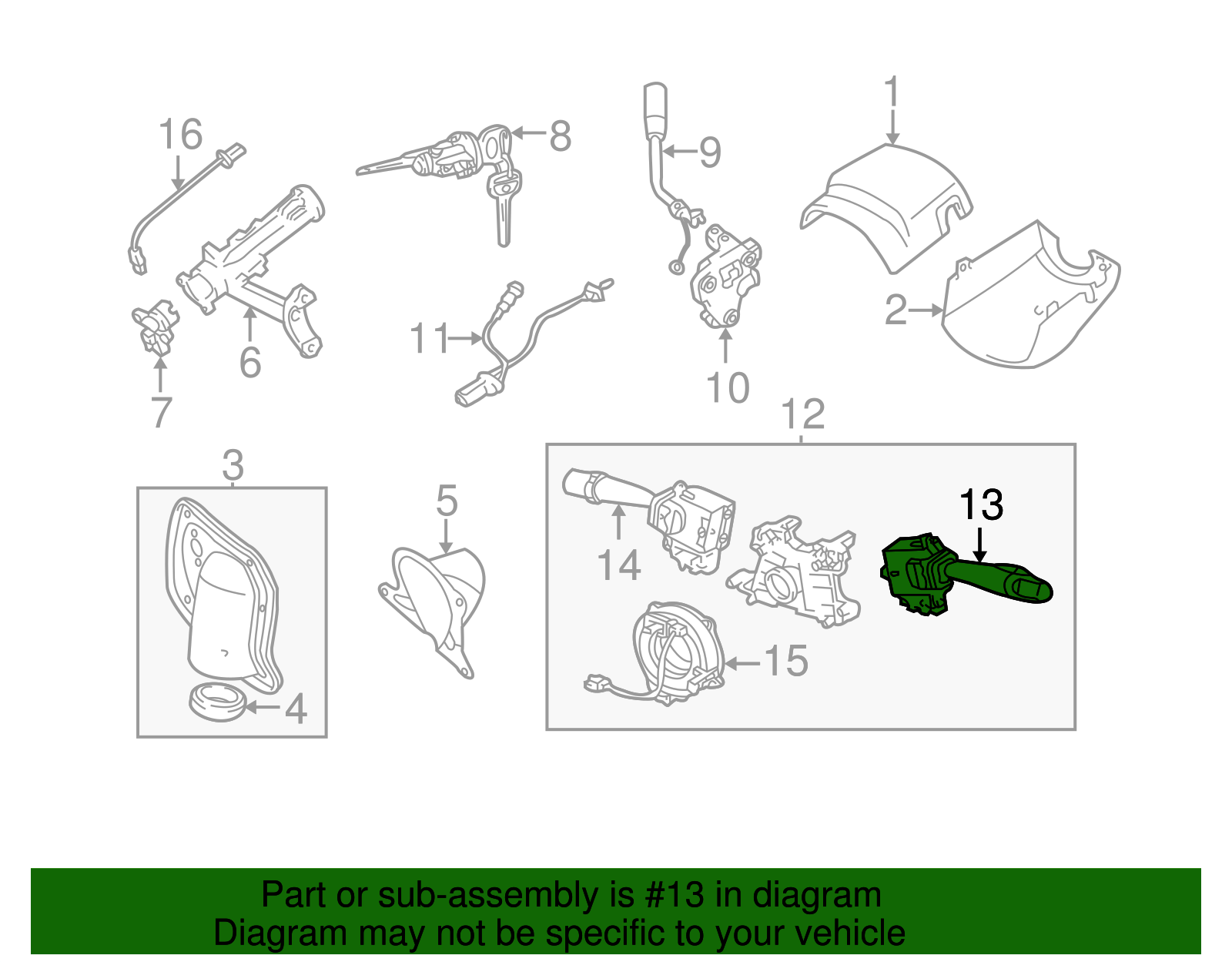 2003-2006 Toyota Tundra Switch Assembly, Headlamp Dimmer 84140-0C050 ...