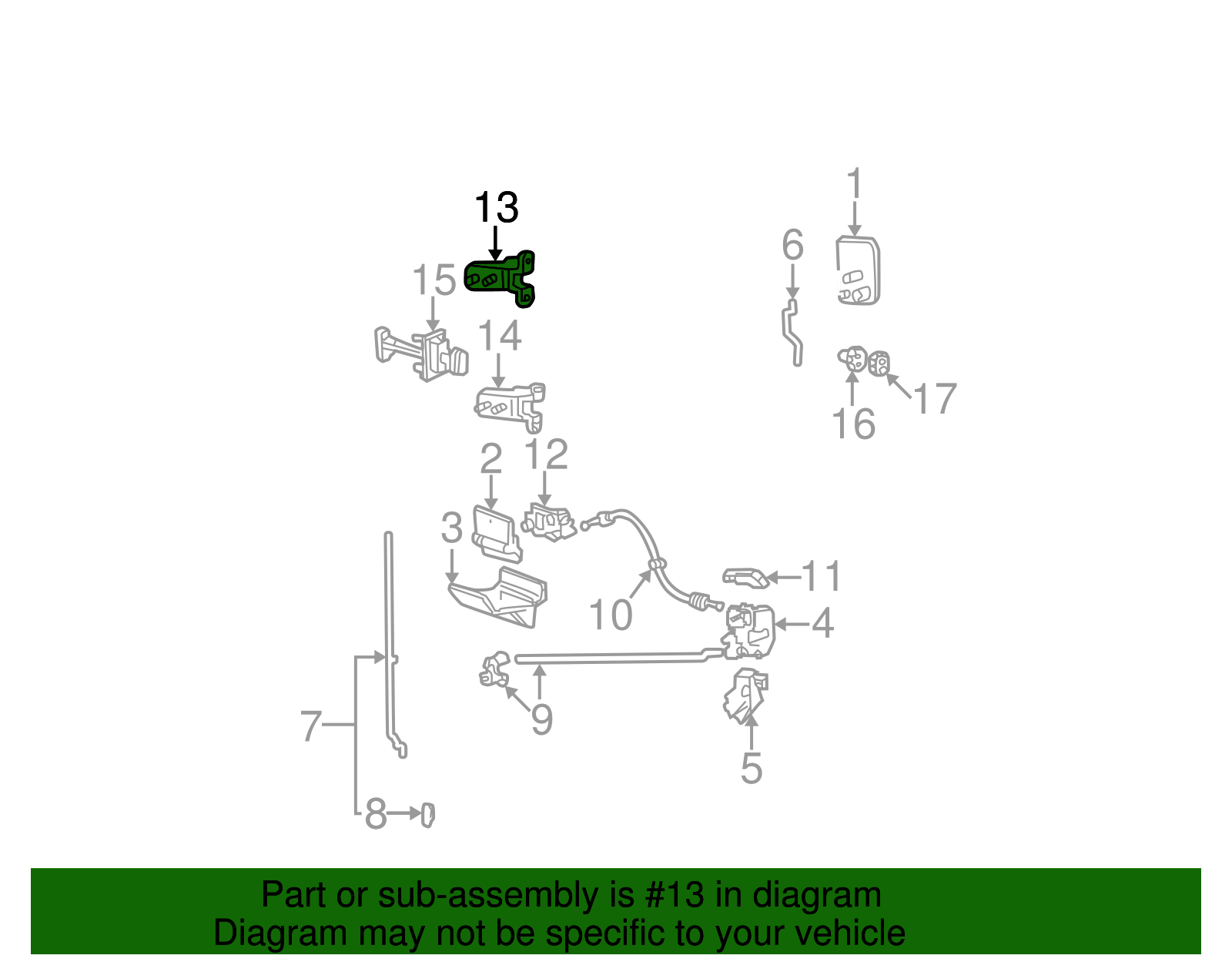 1999-2016 Ford | Upper Hinge | 4C3Z-2626800-BA | Walls' Ford Parts