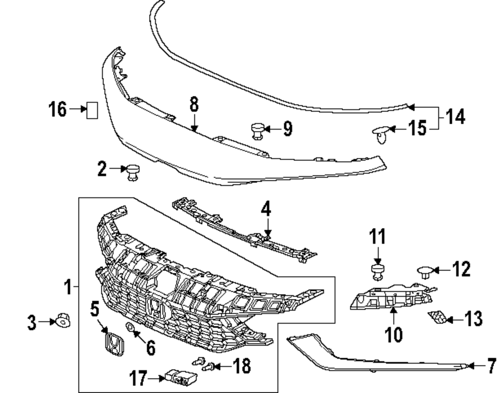 2025 Honda Civic Upper Panel 71111-T43-A01ZN | Honda Factory Parts