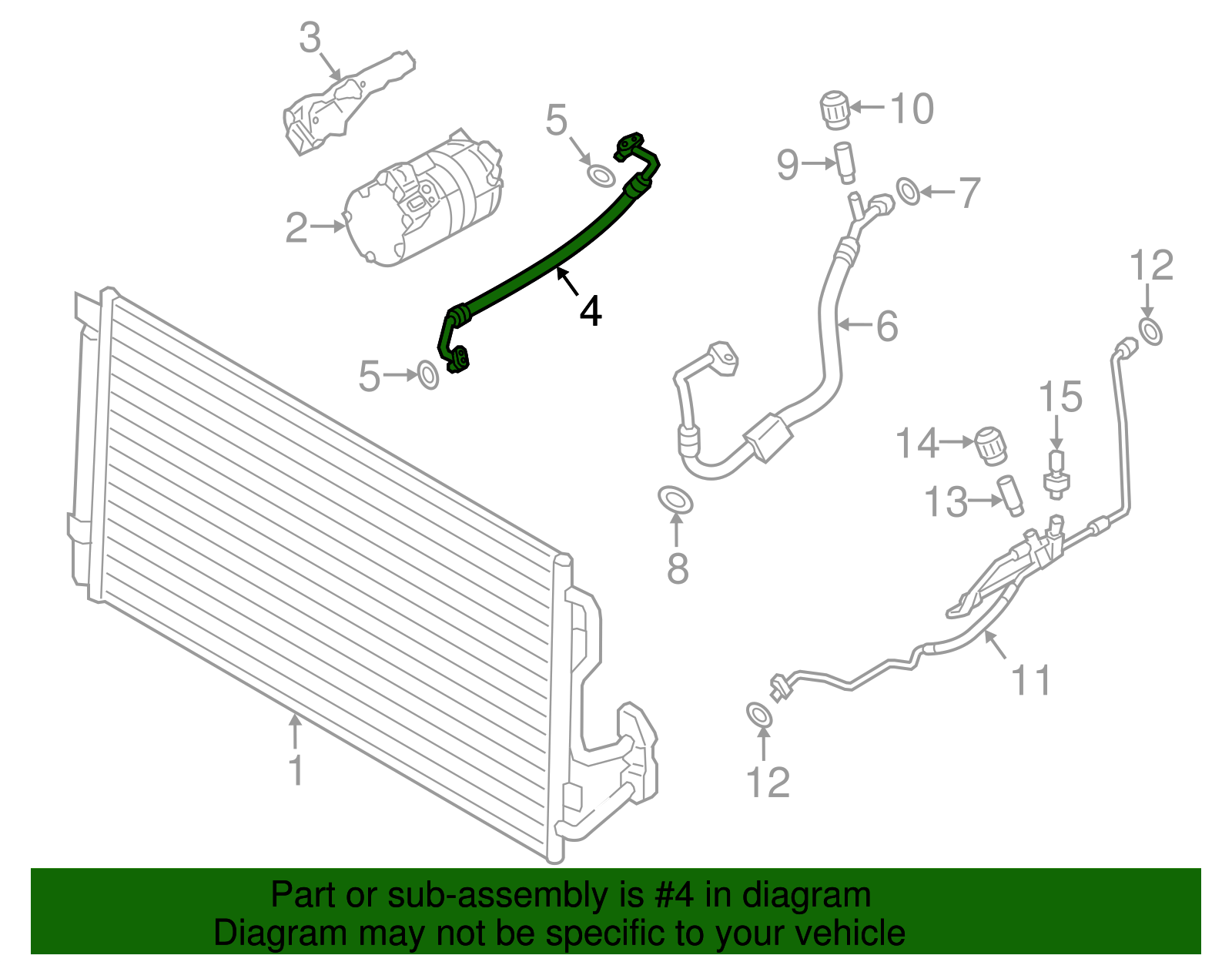 2012-2018 BMW Pressure Hose 64539213844 | OEM Parts Online