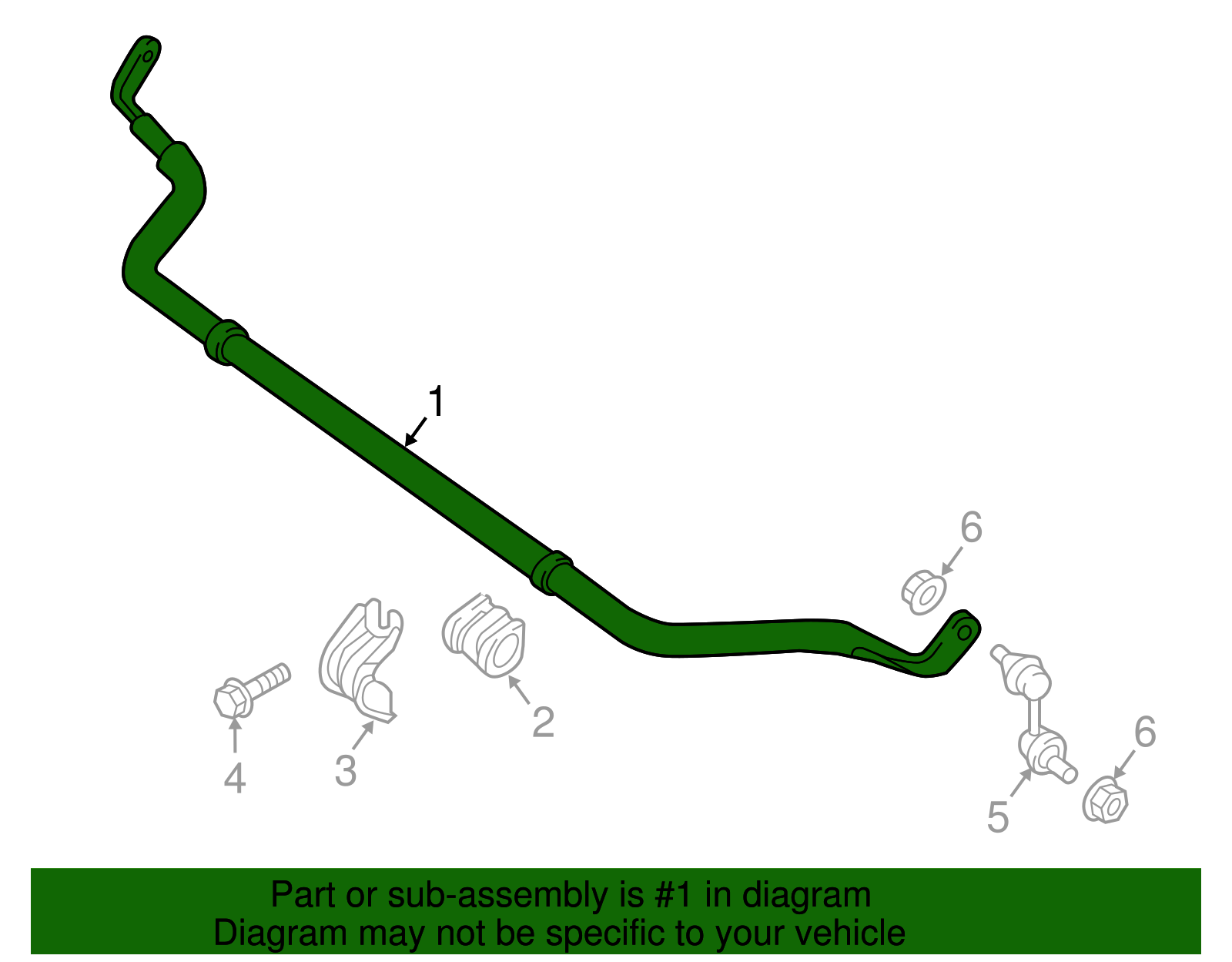 2017-2024 Nissan TITAN Stabilizer Bar 54611-EZ00D | Bill Kay Nissan Parts
