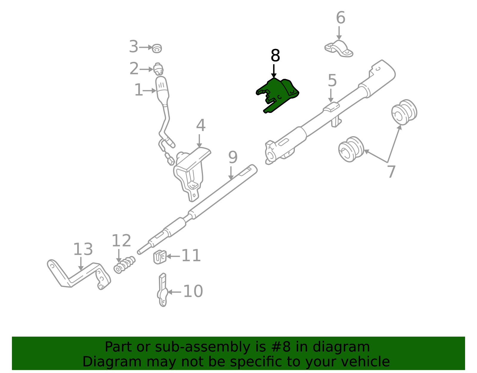 1995-2011 Ford Automatic Transmission Parking Pawl Shaft 9C2Z-7A216-A ...
