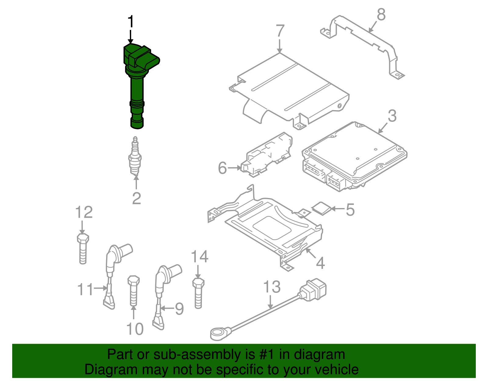 07K-905-715-G - Volkswagen Ignition Coil 2005-2018 Volkswagen ...