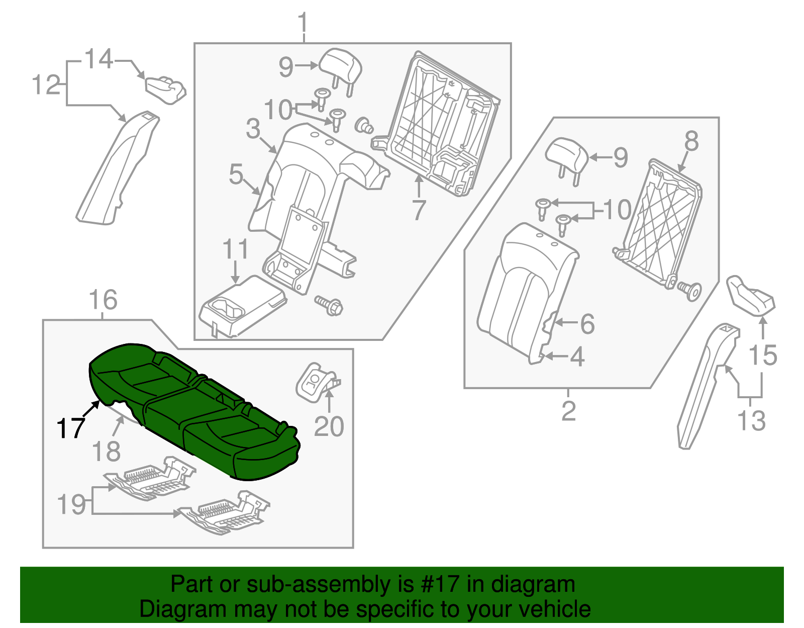 2019-2020 Kia Optima Cushion Cover 89160-D5520H2R | QuirkParts