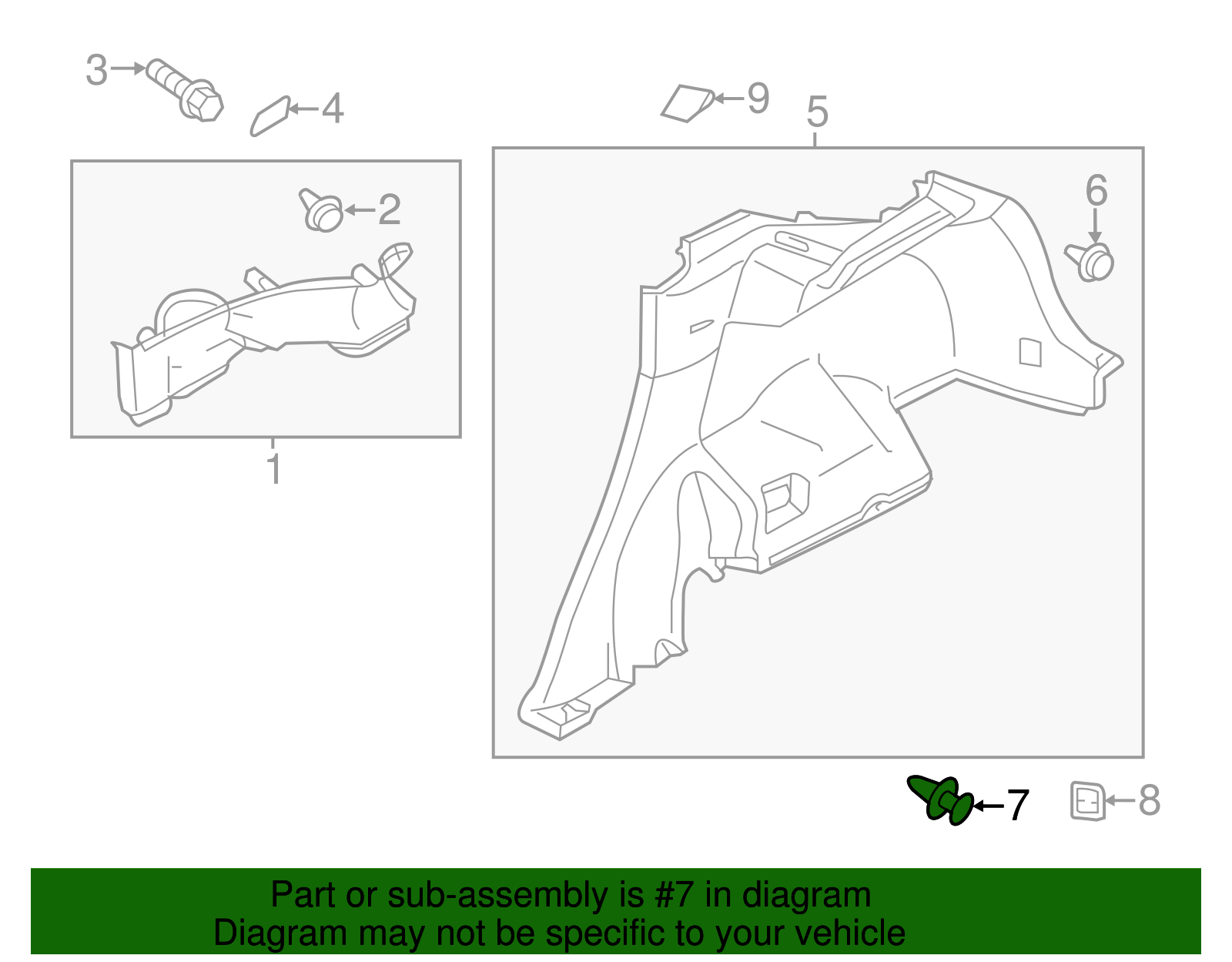 MR288150 - Fender Liner Clip 1997-2025 Mitsubishi | Mitsubishi Direct Parts
