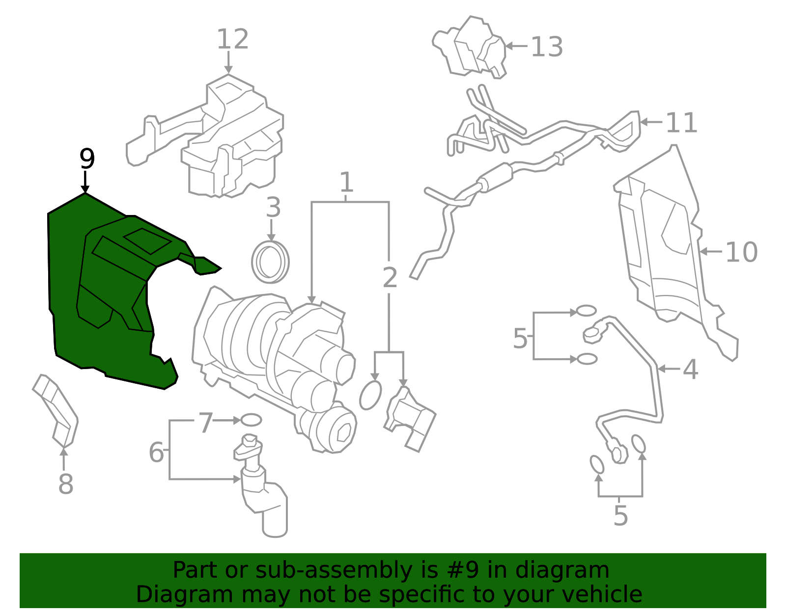 11-65-7-616-896 - Turbocharger Mount Heat Shield | BMWPartsHub