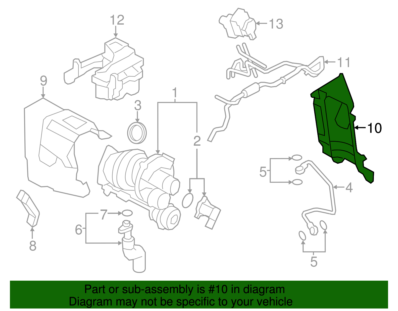 11-65-7-616-896 - Turbocharger Mount Heat Shield | BMWPartsHub