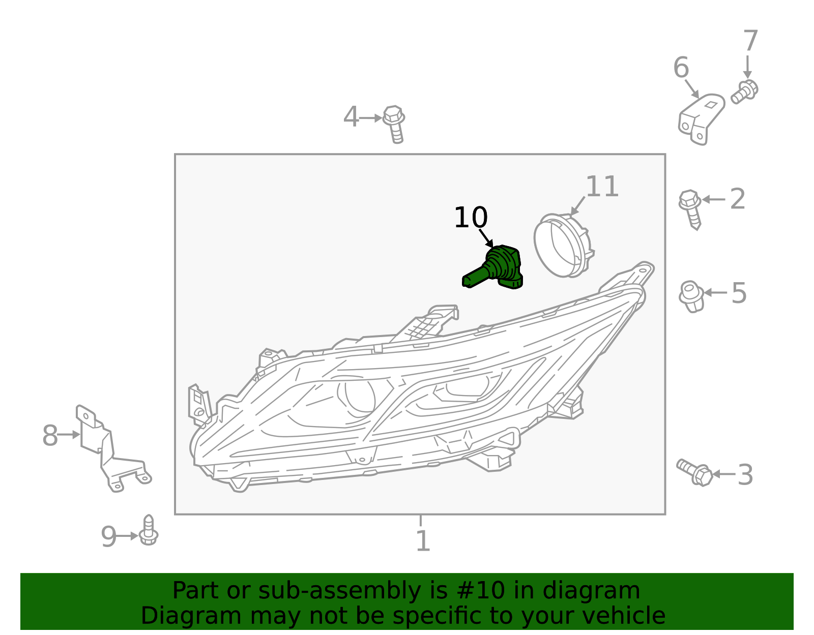 MS820985 - Headlamp Bulb 2018-2024 Mitsubishi Eclipse Cross ...