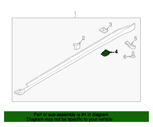87758-D2000 - Rocker Molding Clip 2017-2025 Kia | Kia.Parts Store