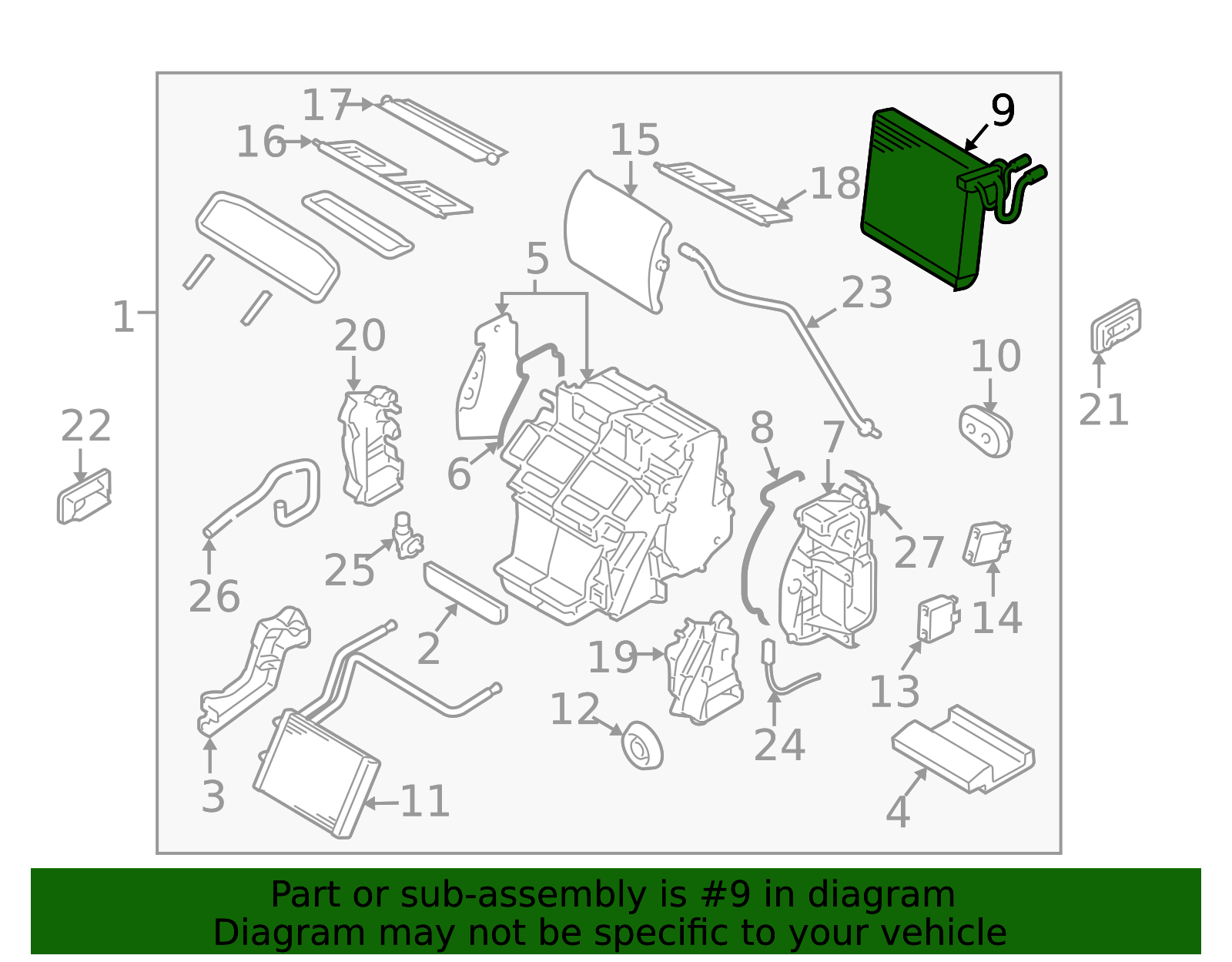27281-CB62A - Evaporator Core 2003-2025 Nissan | Official Nissan Parts ...