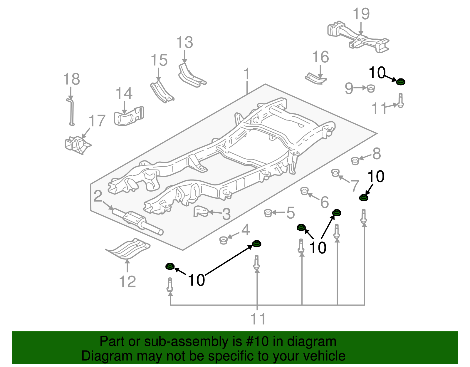 2000-2020 GM Lower Body Mount Cushion 15201791 | Capital Chevy Parts