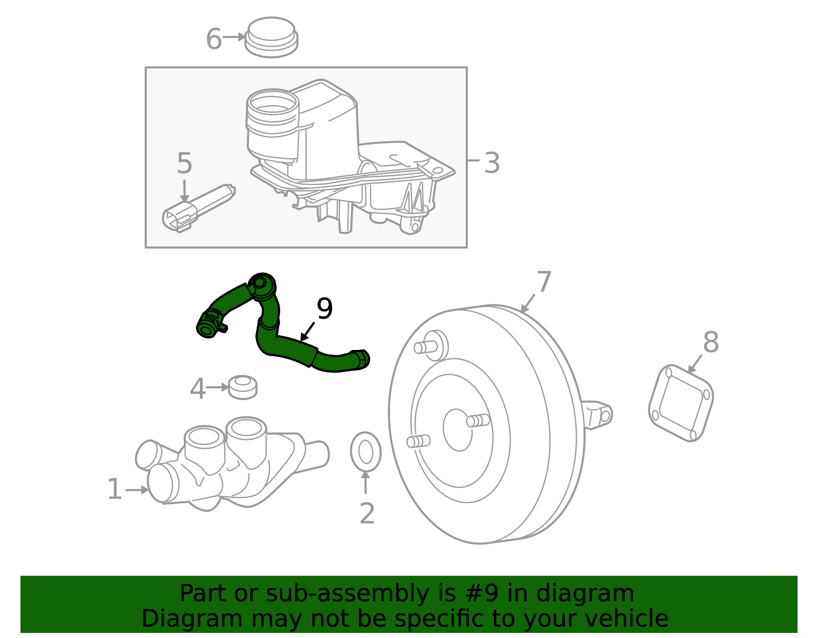 Vacuum Hose AE5Z-9C490-D | OEM Ford Parts Online