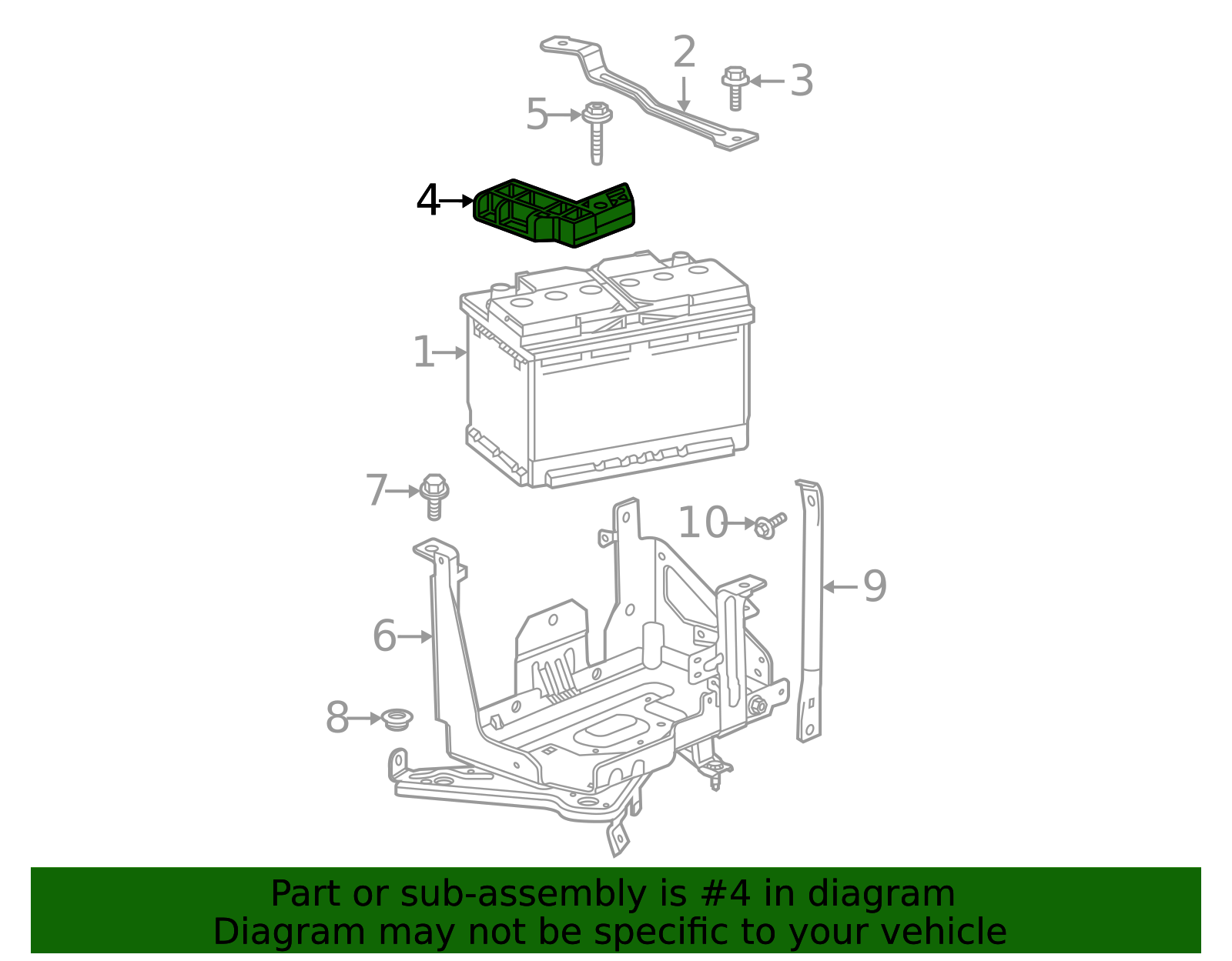 GM Parts | (84622991) - Battery Hold Down Retainer Bolt Retainer | GM ...