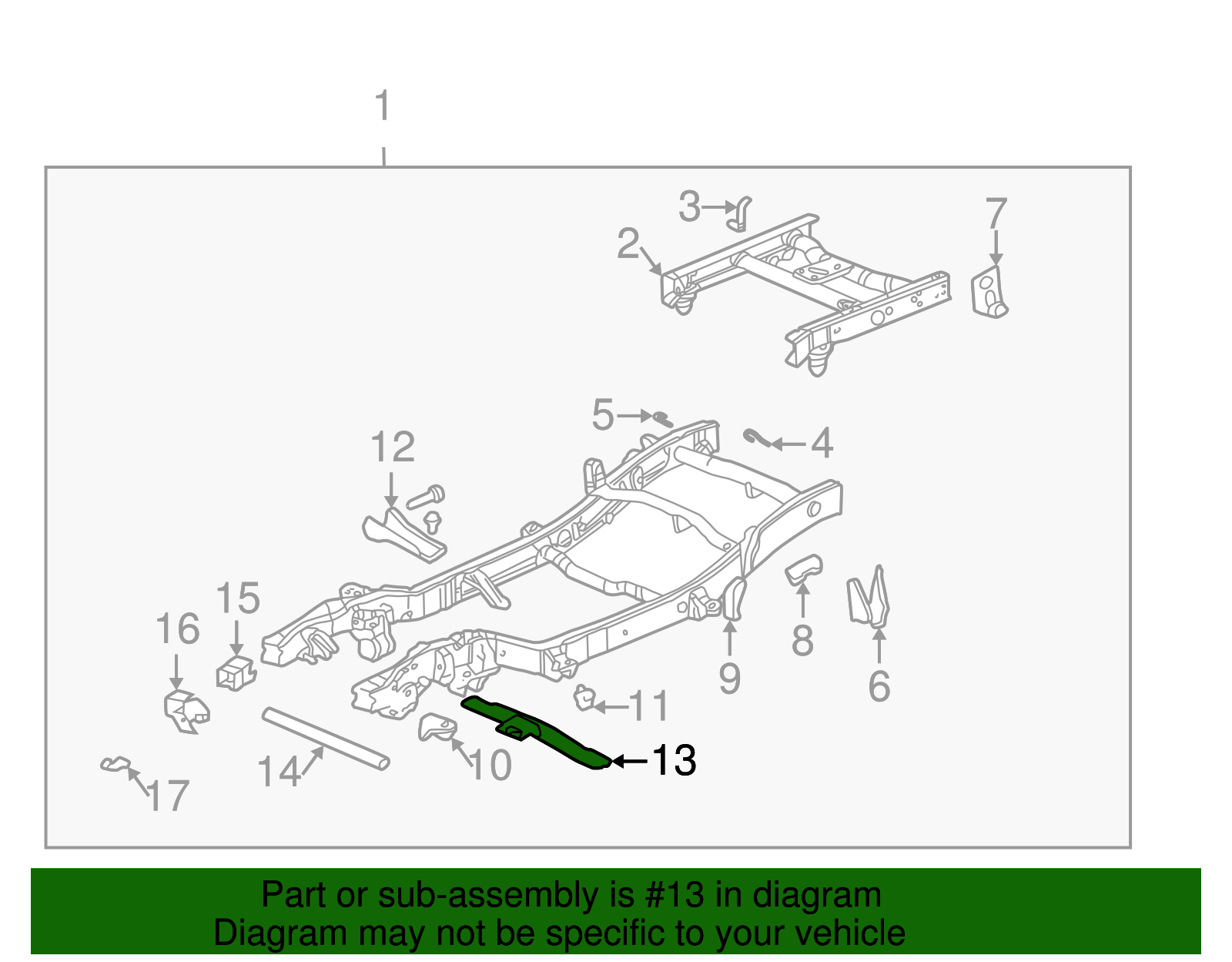 1999-2007 GM Automatic Transmission Support Crossmember 15057776 ...