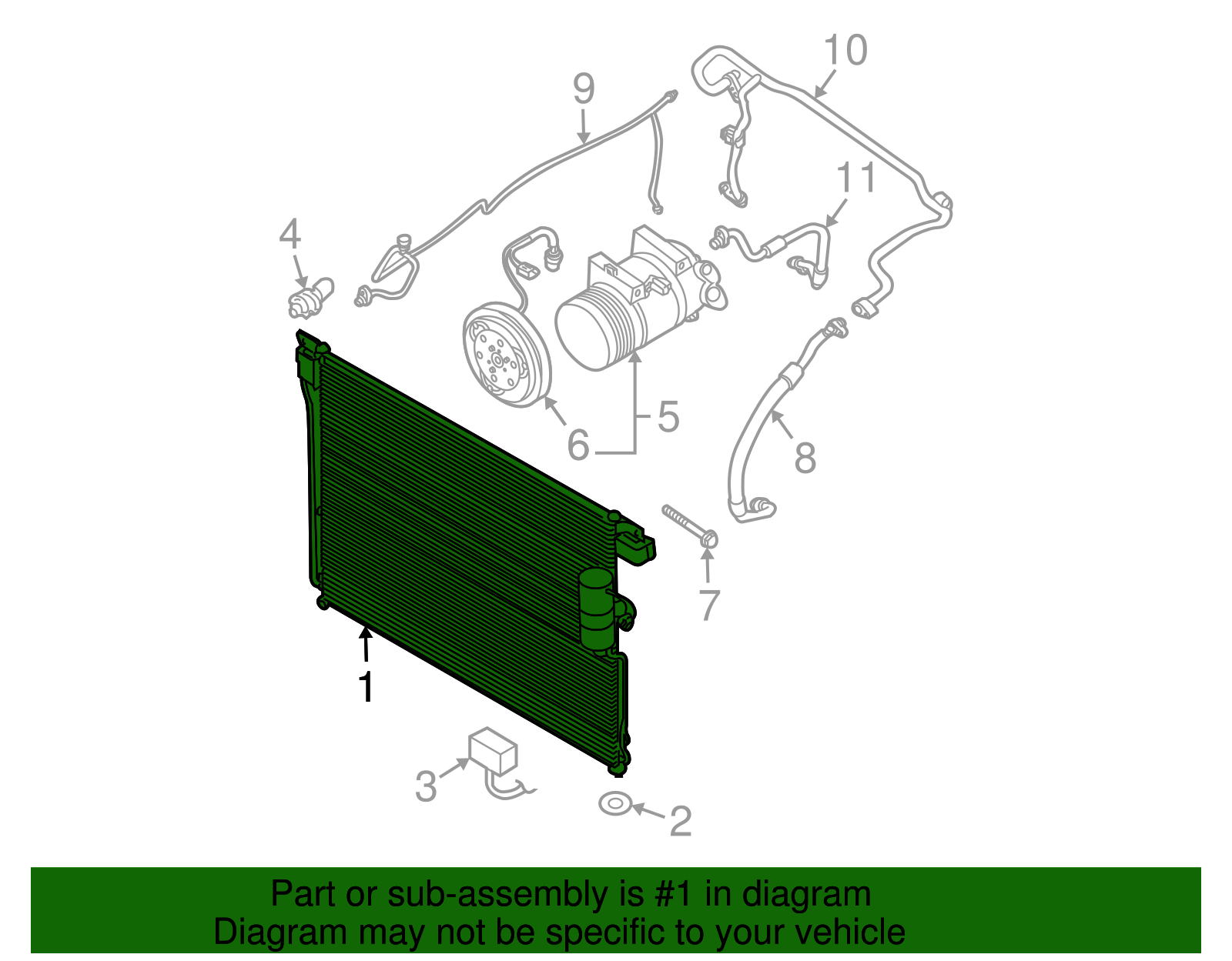 2020-2021 Nissan Frontier Condenser Assembly 92100-9BT0B | OEM Parts Online