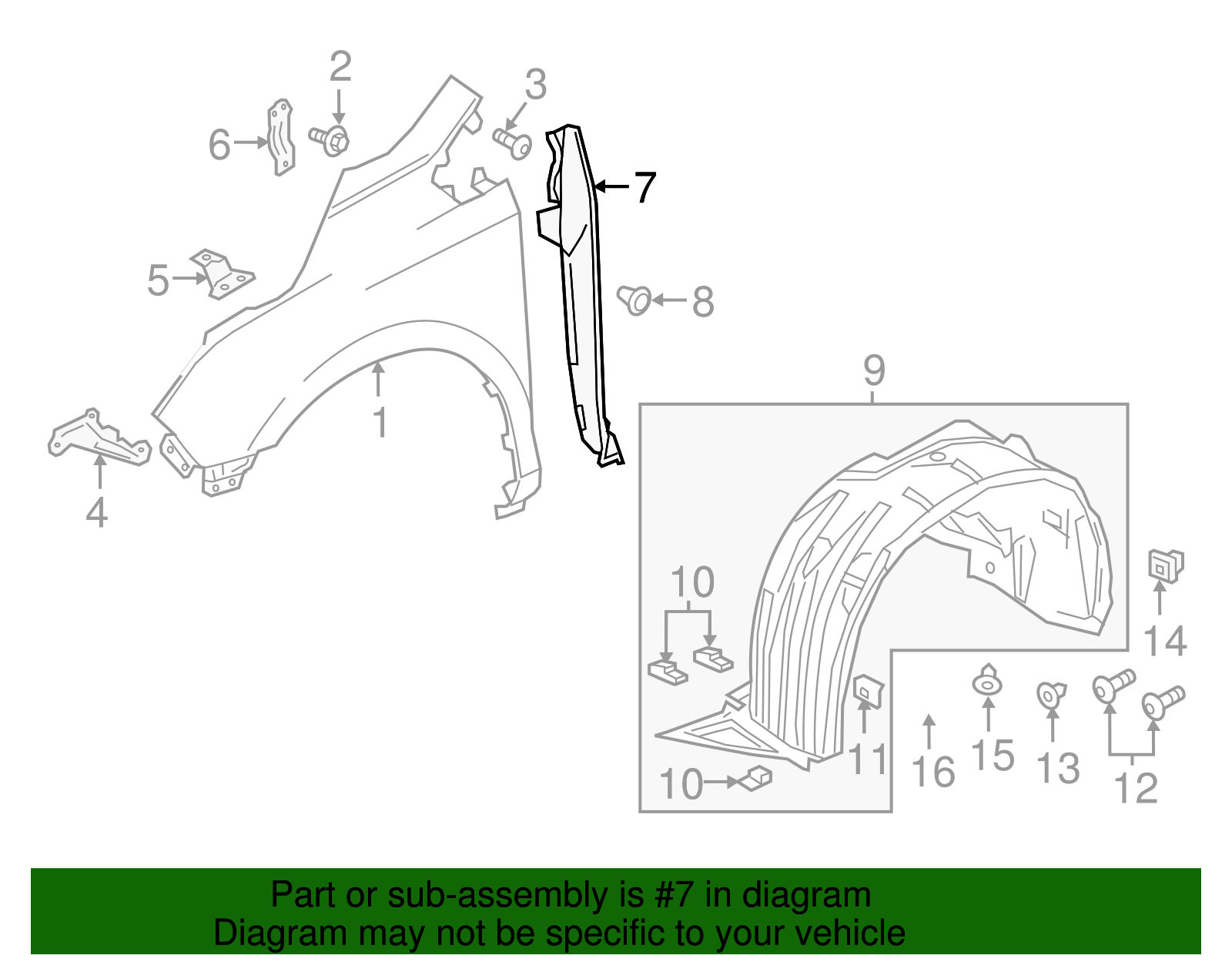 74155-THR-A01 - Enclosure L Front Fender - 2018-2020 Honda Odyssey ...