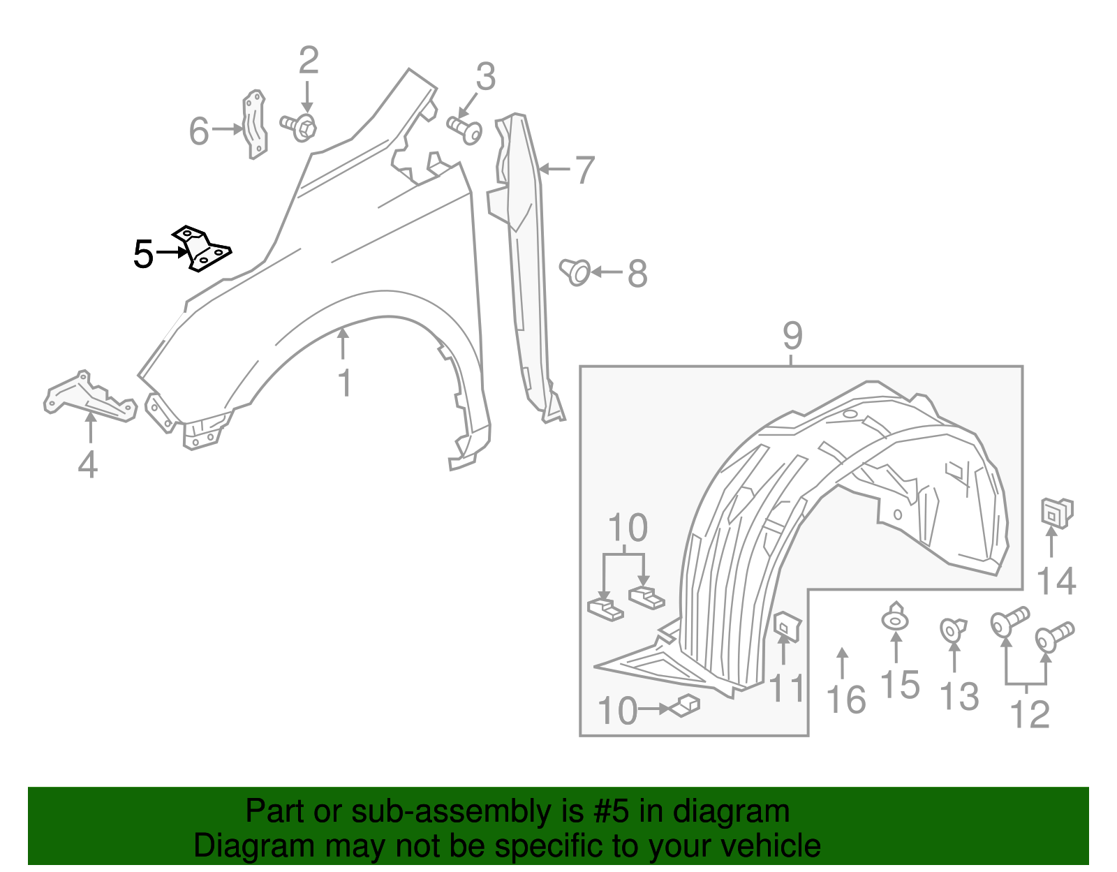 60212-THR-A00ZZ - Bracket R Front Fender - 2018-2020 Honda Odyssey | Honda Car Parts Direct