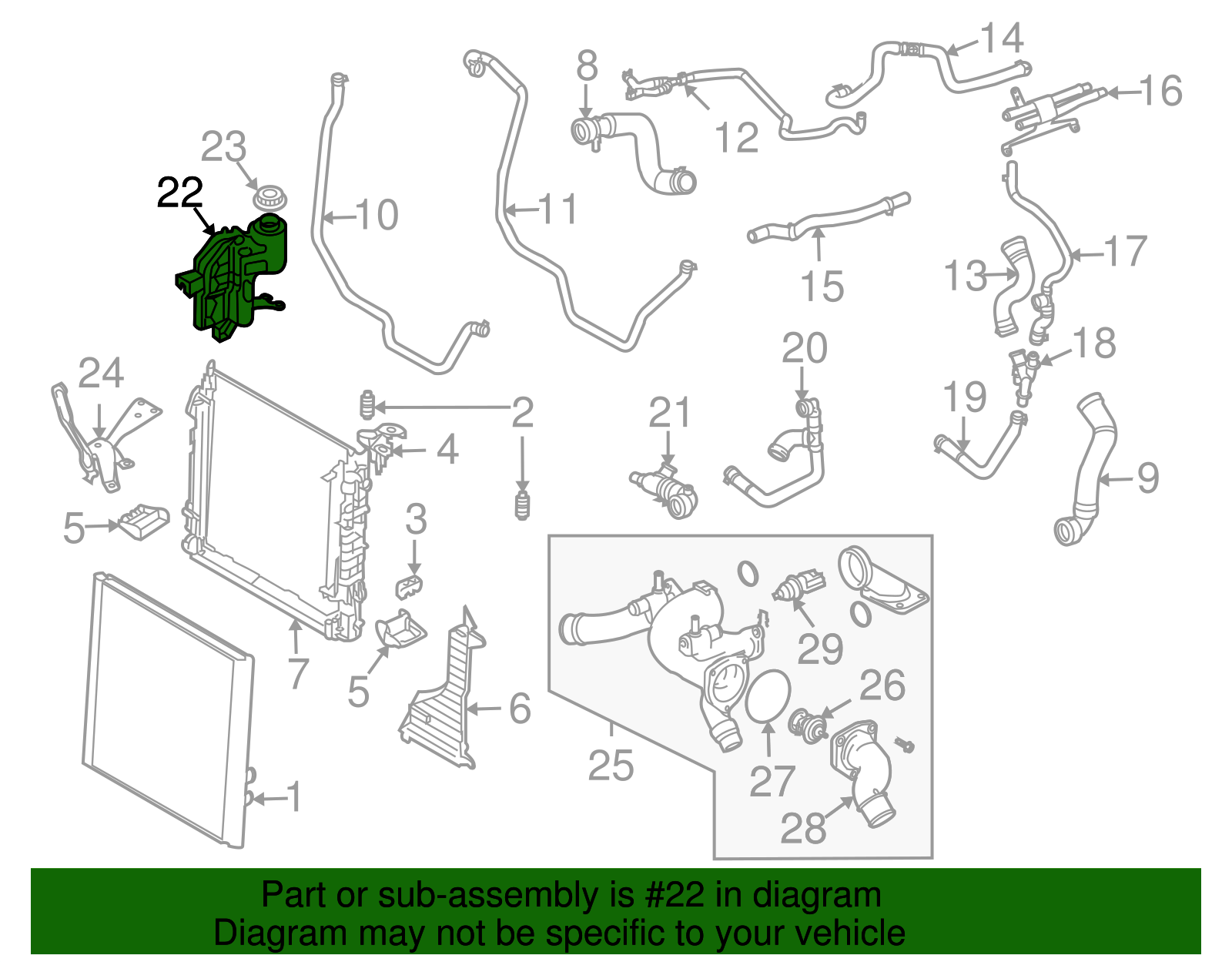 2006-2009 Land Rover Reservoir Tank LR023080 | OEM Parts Online