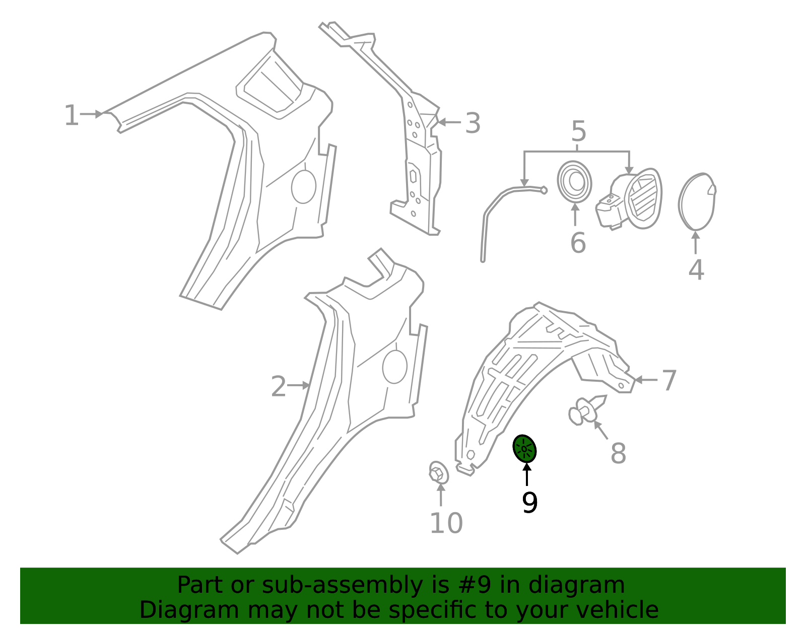2018-2022 Ford EcoSport Wheelhouse Liner Retainer -W703505-S307 ...