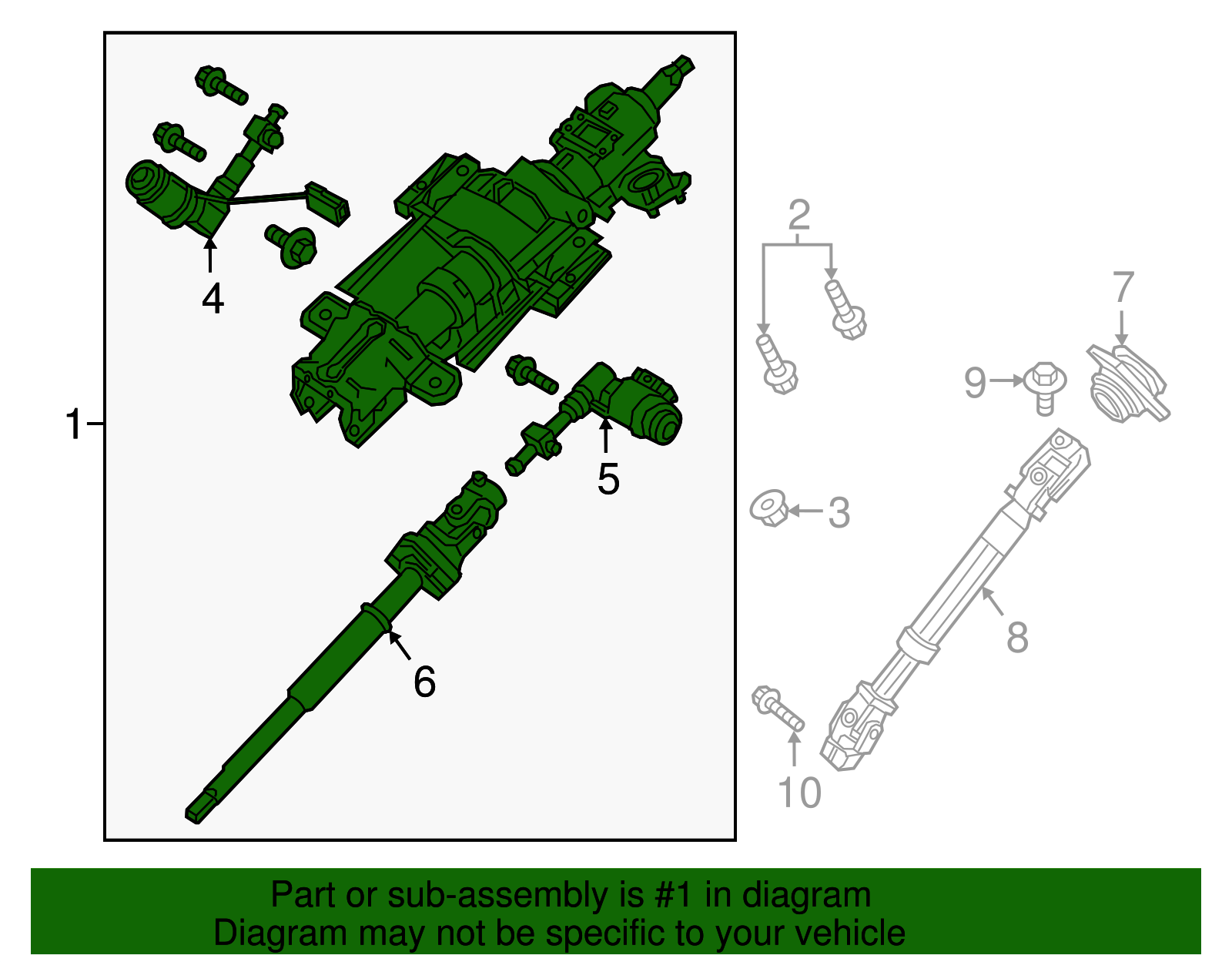 2015-2017 Ford Expedition Steering Column FL1Z-3C529-AC | Ford OEM ...
