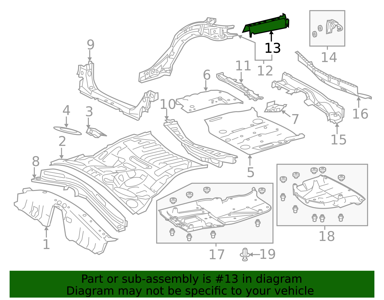 57803-53040 - High-Quality Frame Rail End for 2014-2025 Lexus ...