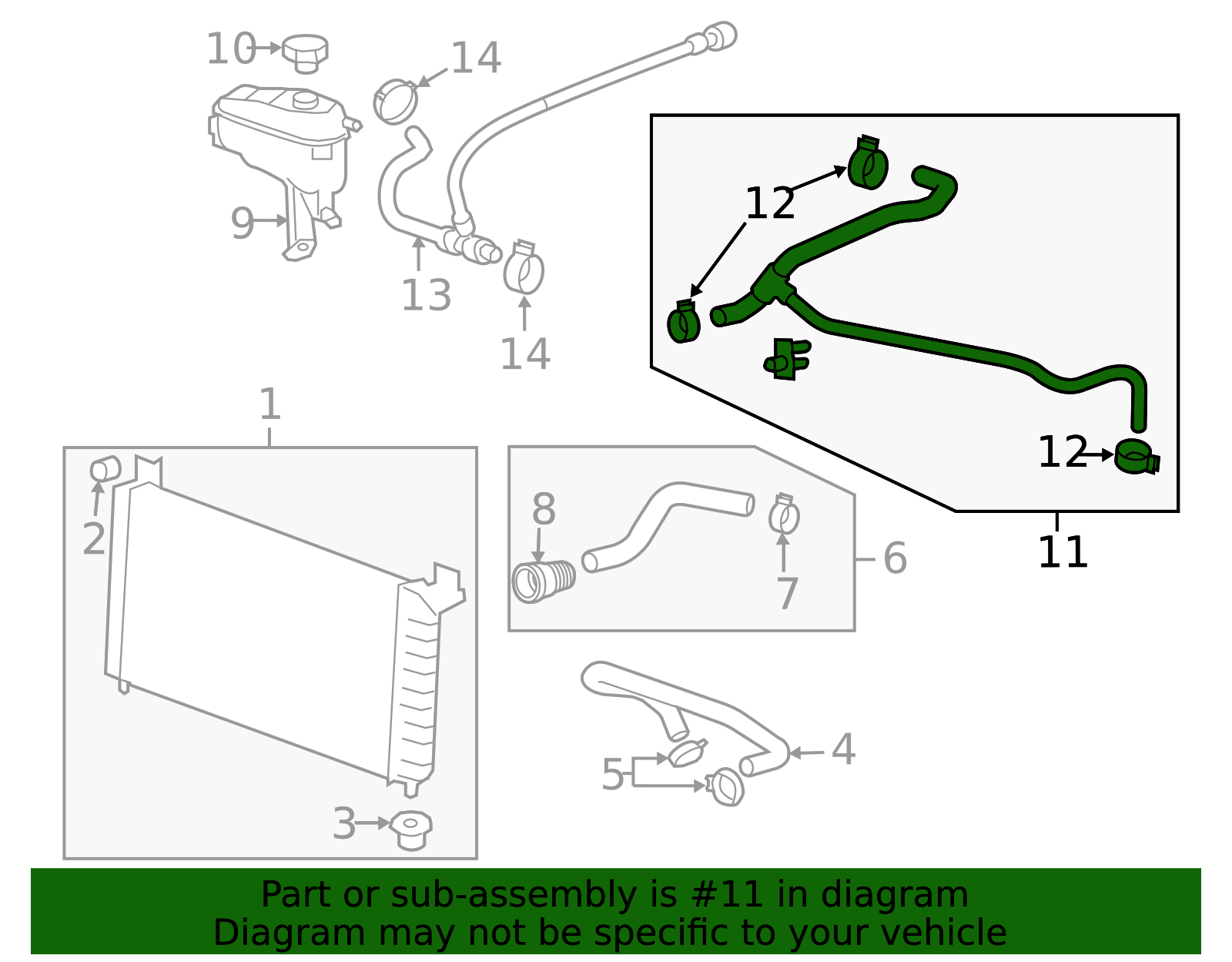 2015-2019 GM Radiator Surge Tank Inlet Hose 23428264 | Shop Matick ...