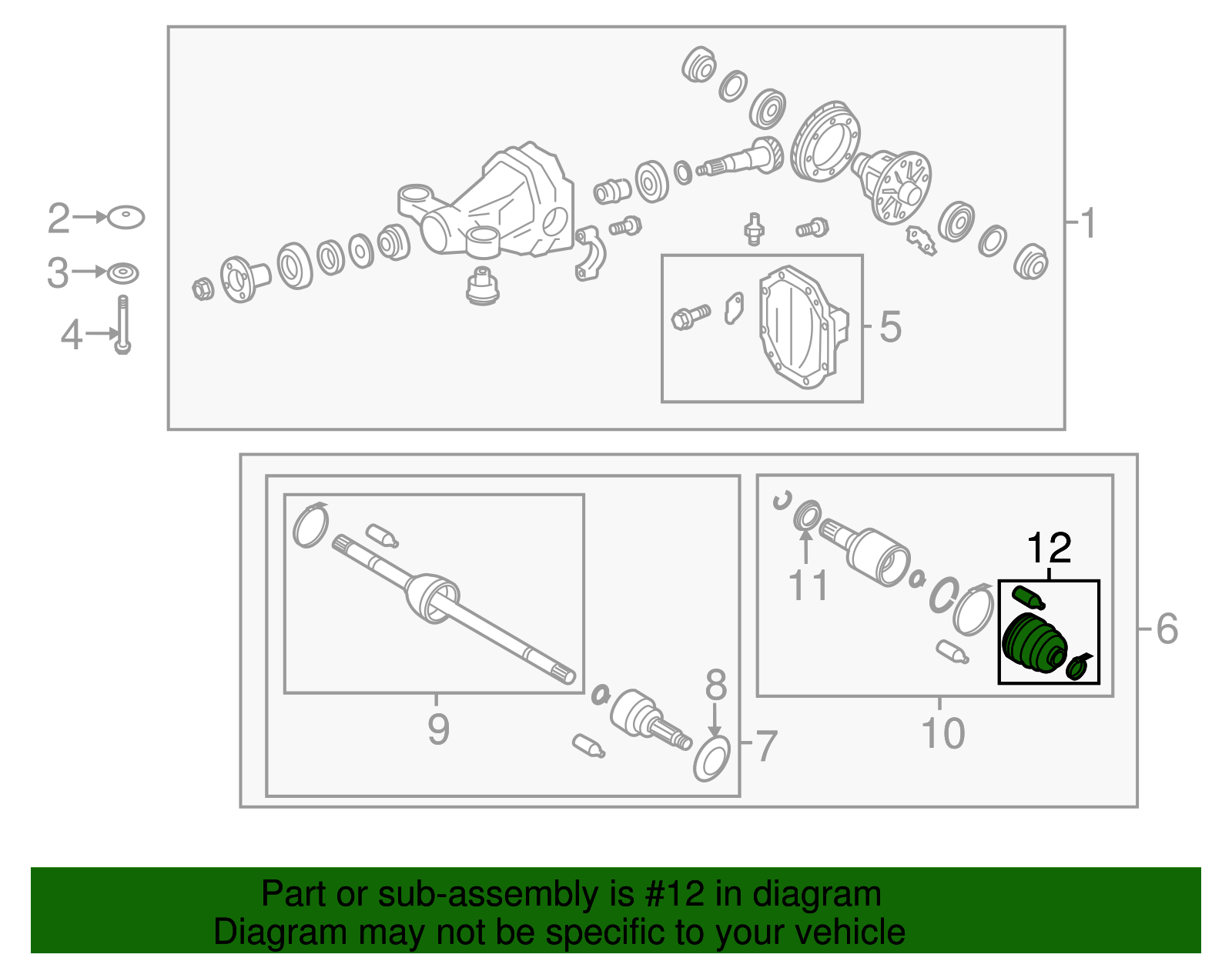28497FE021 - 2005-2021 Subaru - Inner Boot | OEM Subaru Parts Center