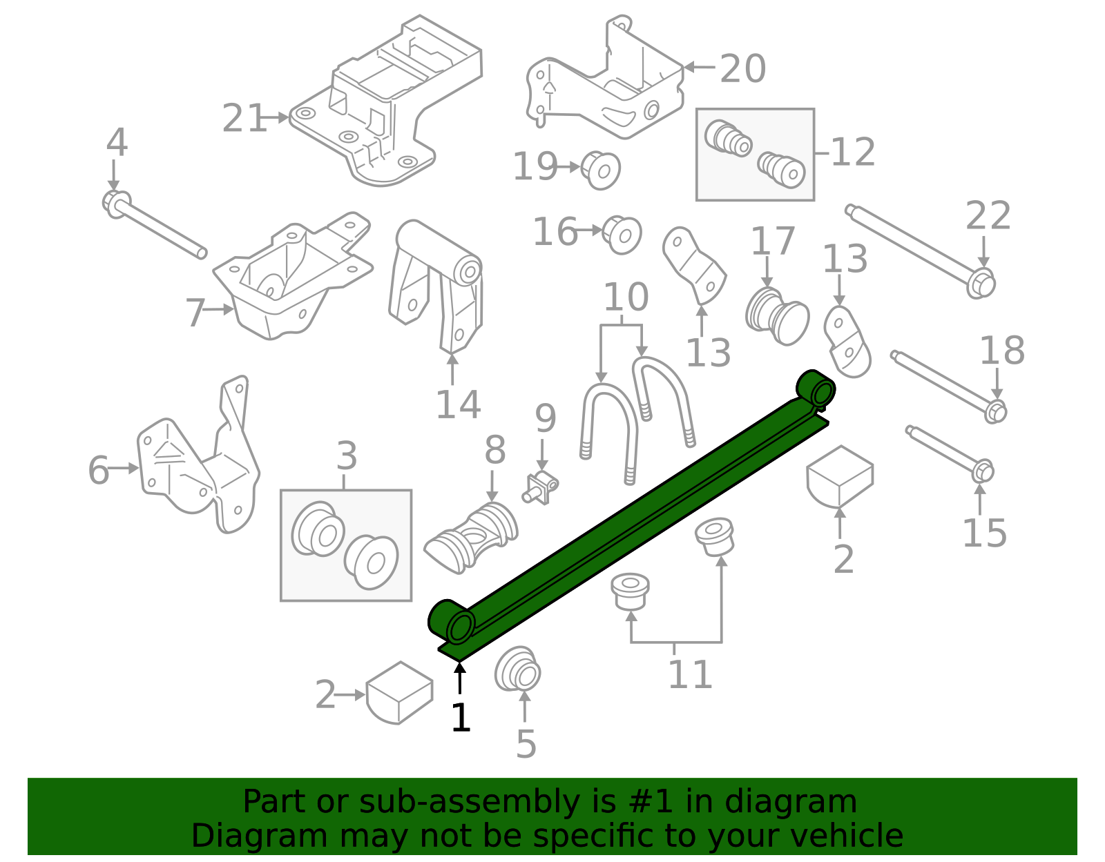 2015-2024 Ford | Leaf Spring | CK4Z-5560-AC | Walls' Ford Parts