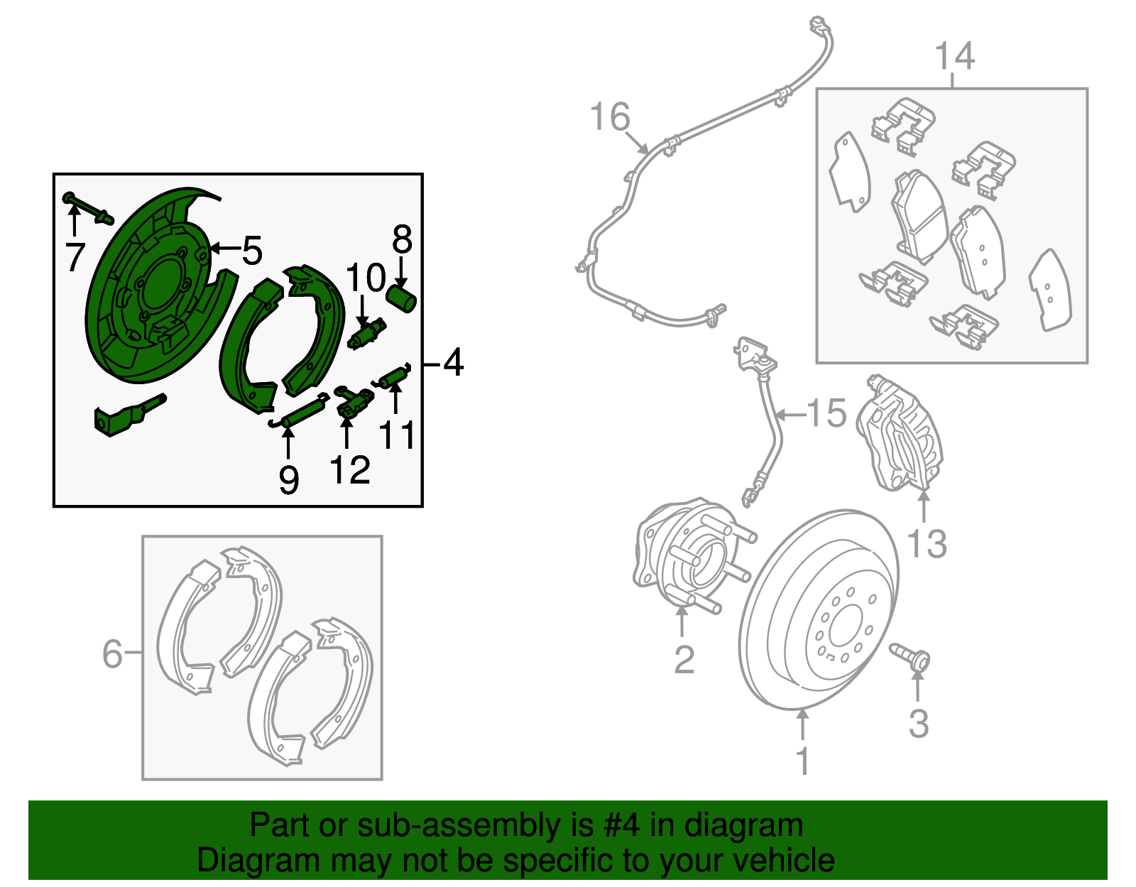 58270-2J000 - Brake Assembly 2009 Kia Borrego | Kia.Parts Store