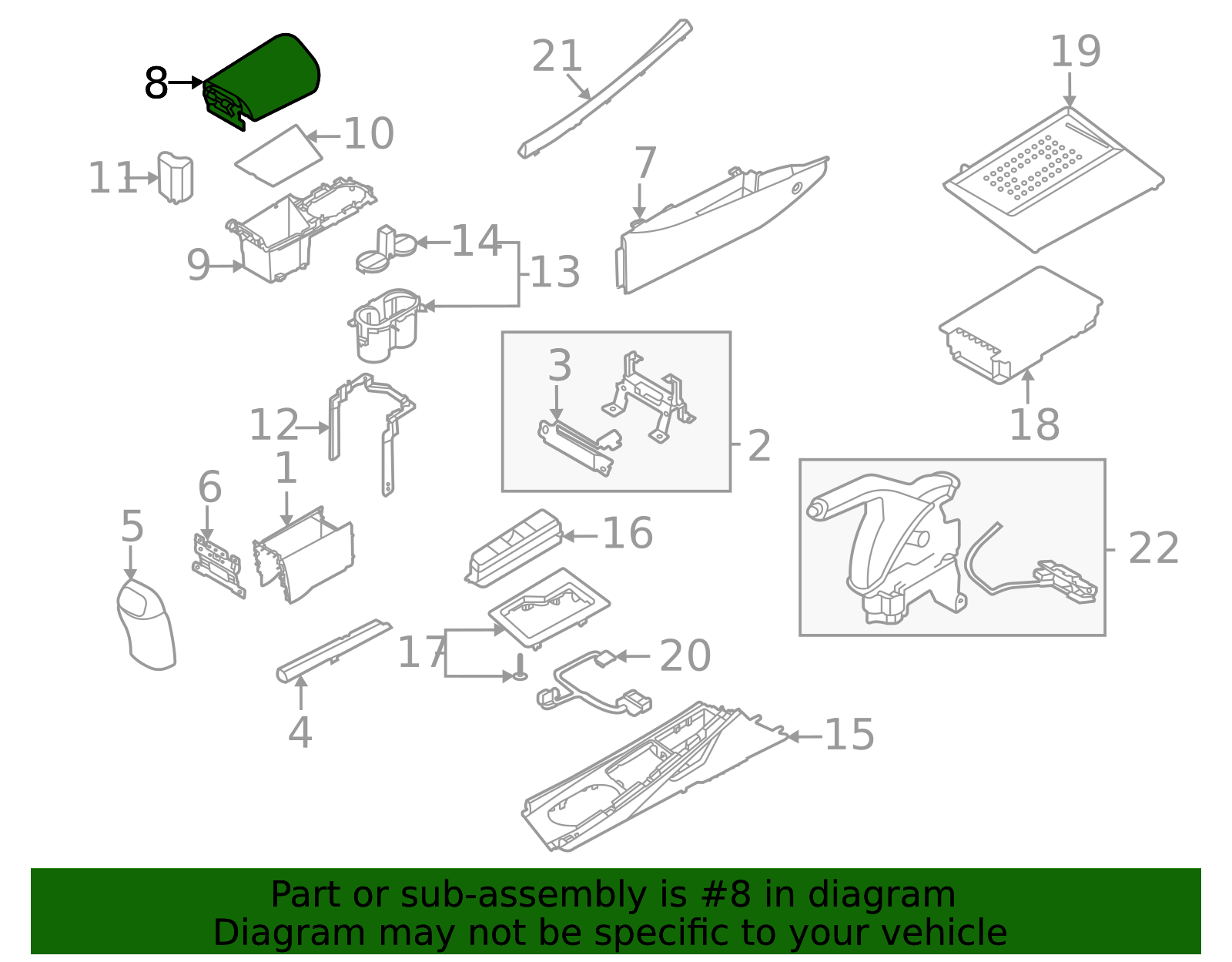 Hyundai - 84660-AA010-TVN - Armrest - 2021-2025 Hyundai Elantra | OEM ...