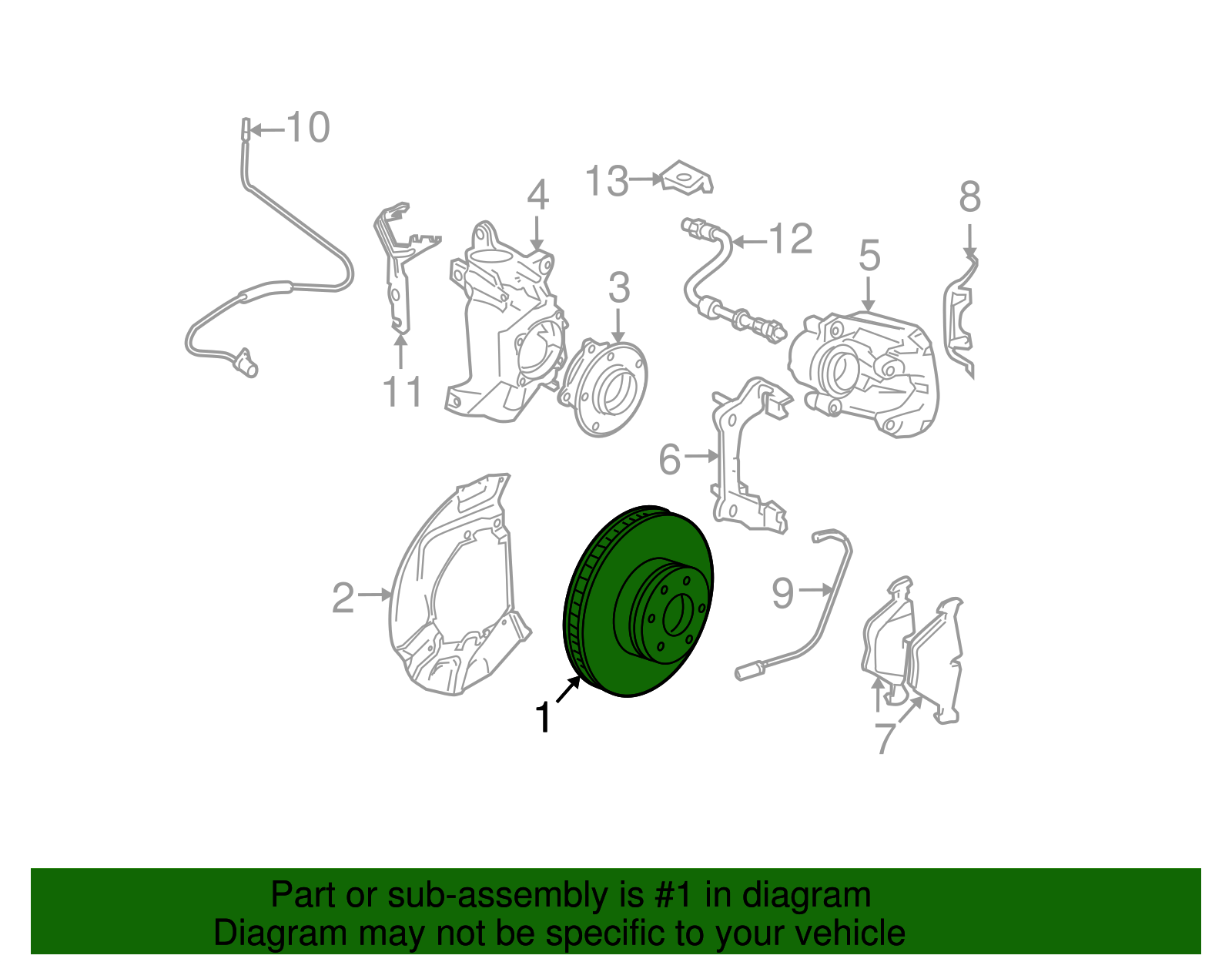 34116763824 - 2004-2010 BMW Front Brake Rotor (34-11-6-763-824) | BMW ...